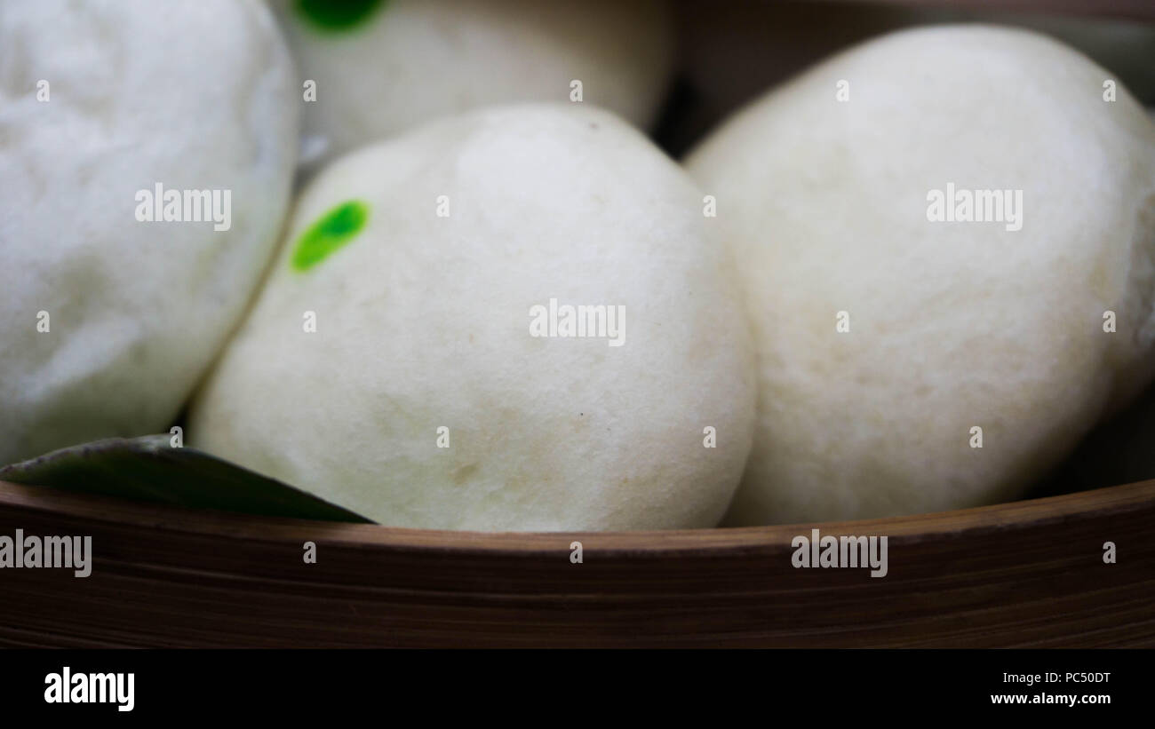 bakpao traditional steamed food in bamboo in indonesia asia Stock Photo ...