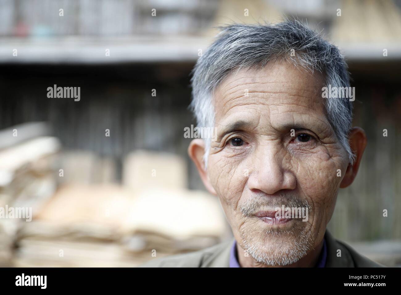 Old vietnamese man. Portrait. Bac Son. Vietnam. | usage worldwide Stock ...