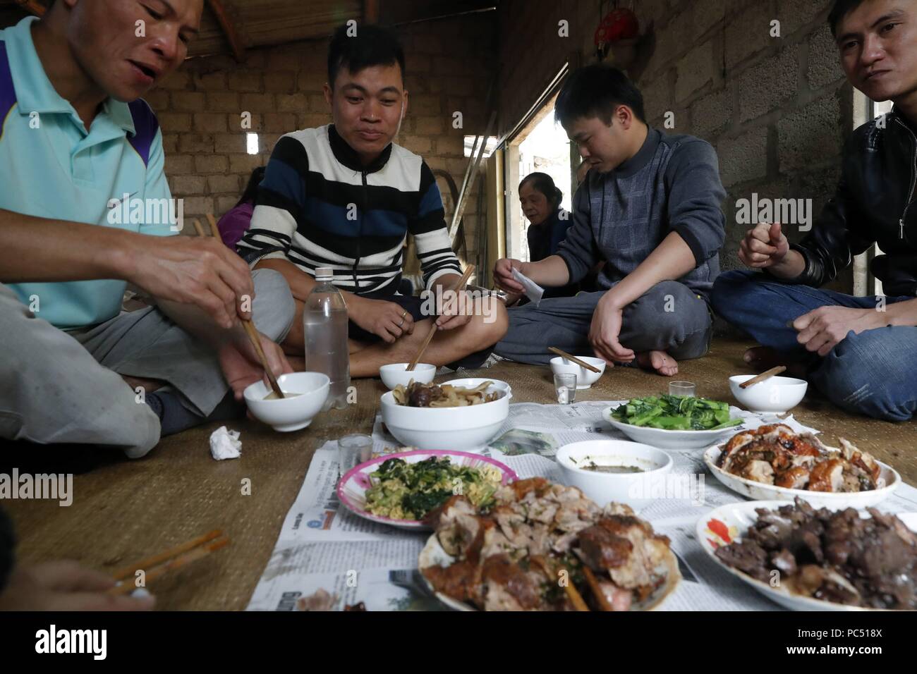 Vietnamese food in house. Bac Son. Vietnam. | usage worldwide Stock ...