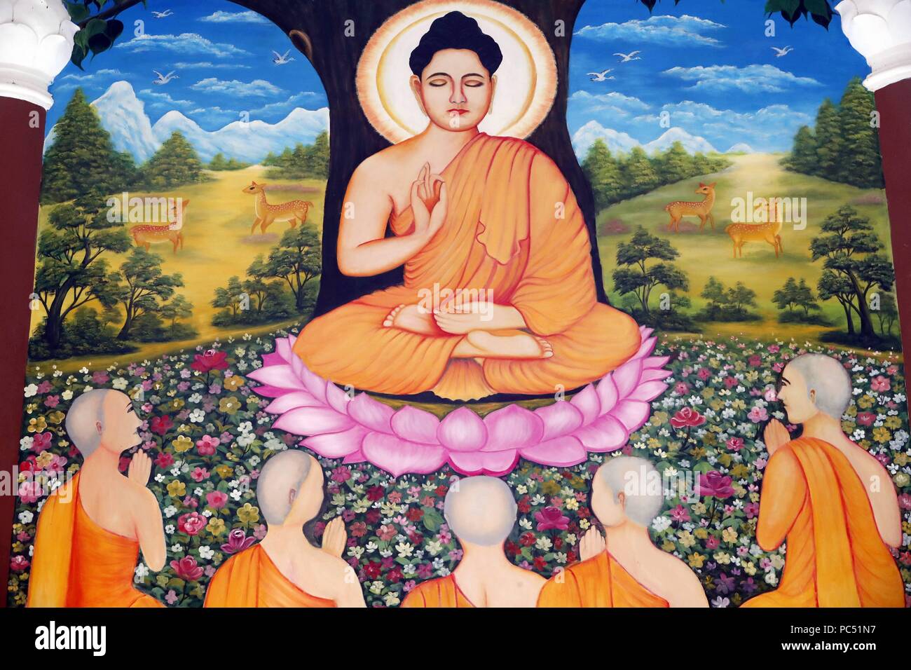 Buddha preaching hi-res stock photography and images - Alamy