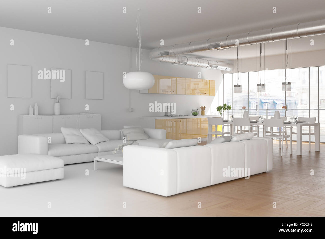 model of modern interior design living room Stock Photo - Alamy