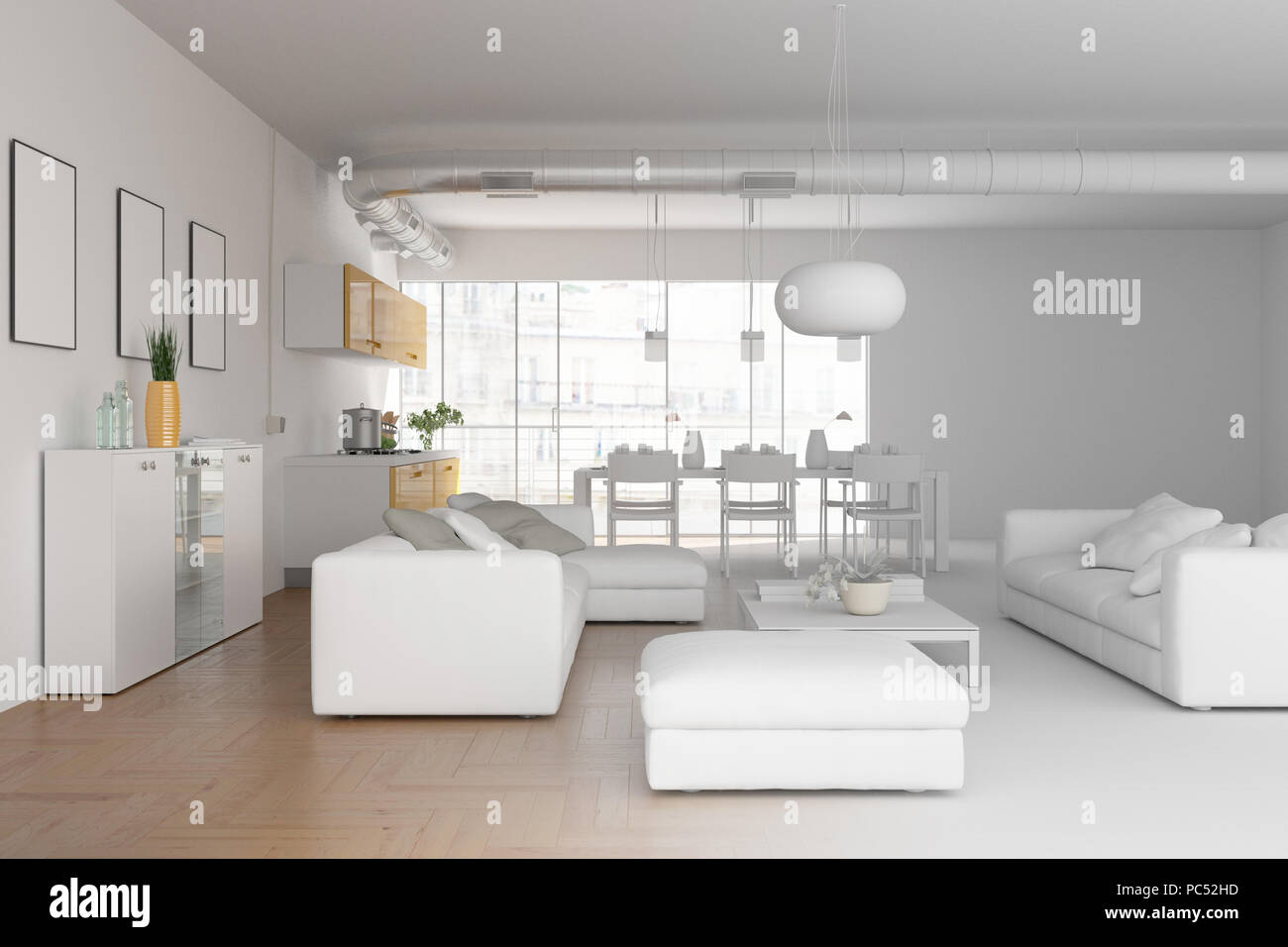 model of modern interior design living room Stock Photo - Alamy