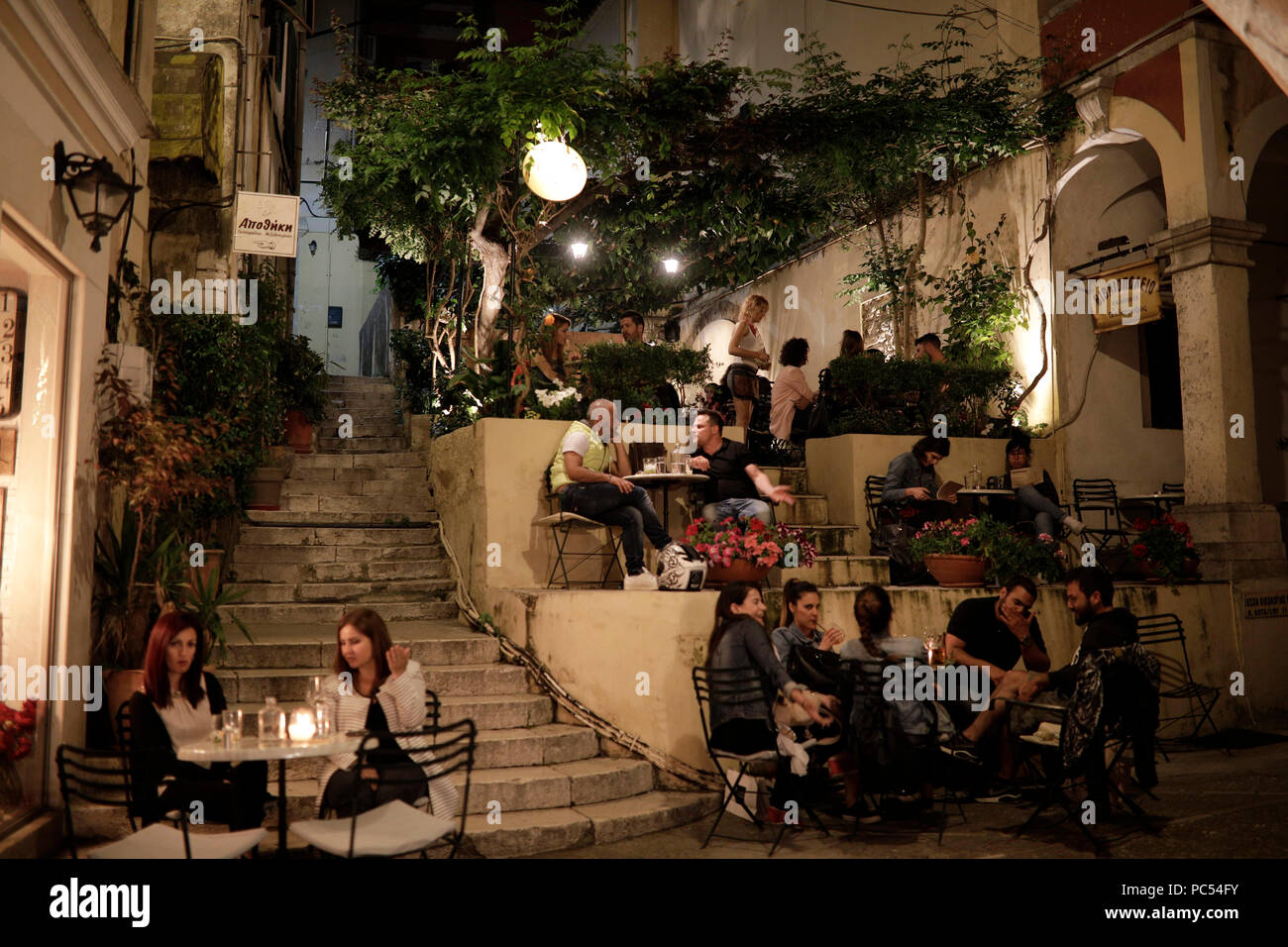 Corfu night summer hi-res stock photography and images - Alamy