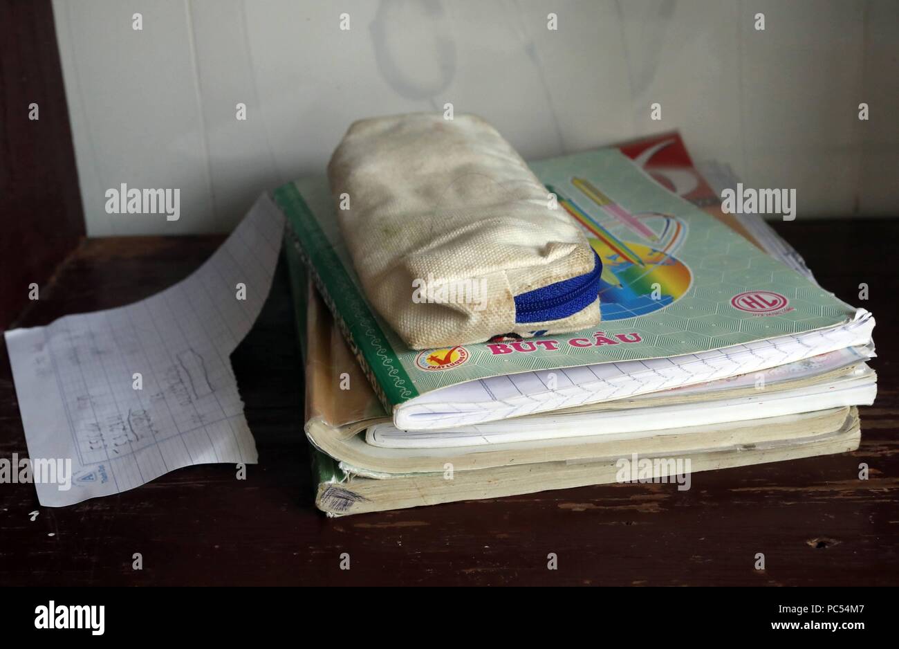 School copy books. | usage worldwide Stock Photo - Alamy