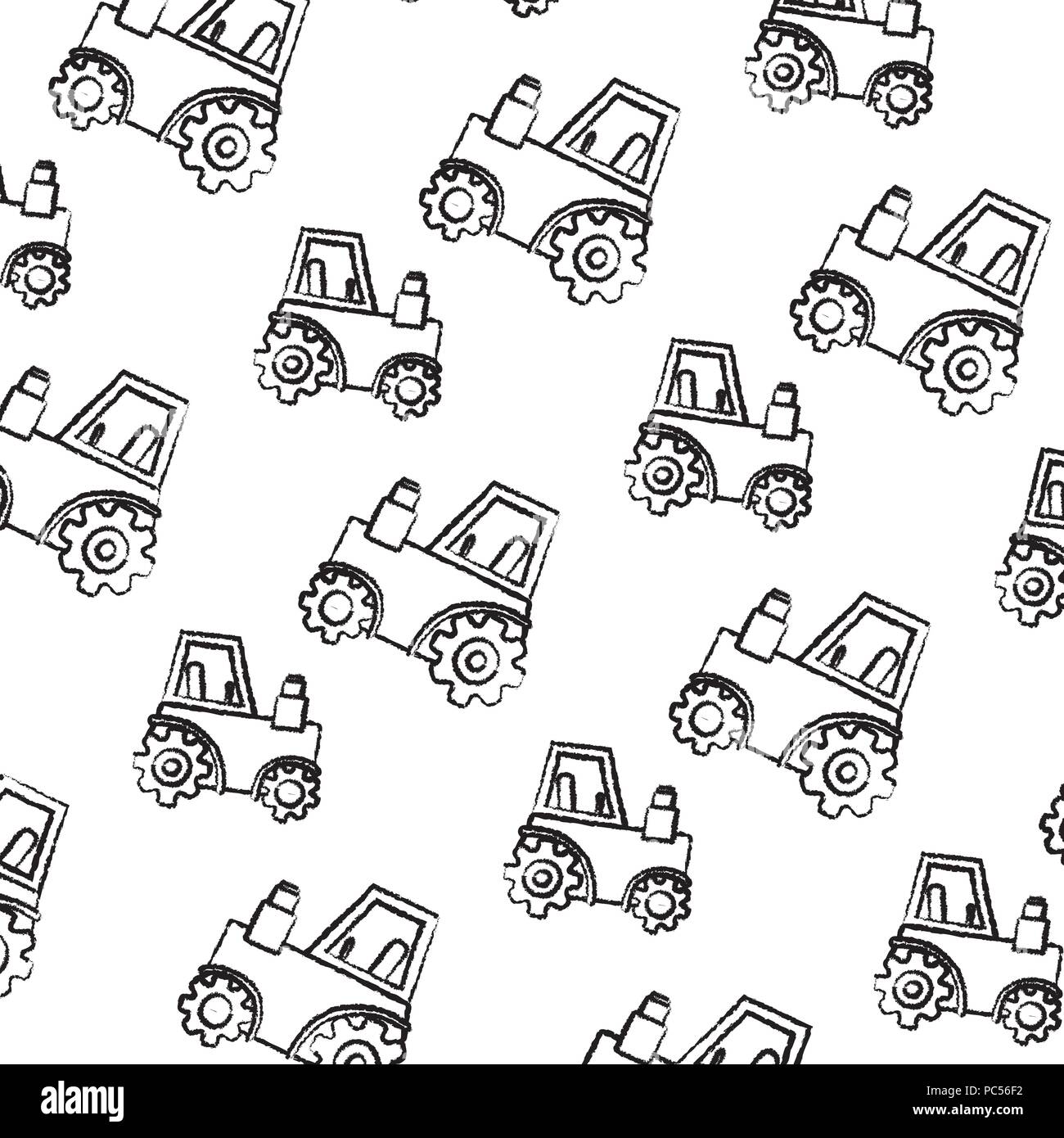 grunge agrimotor tractor farm equipment background Stock Vector Image ...