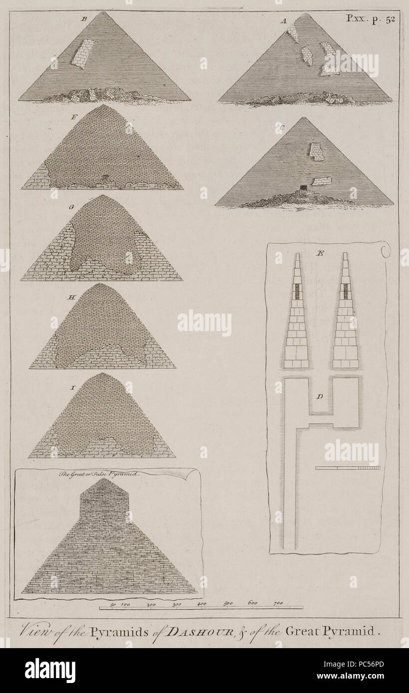 632 View of the Pyramids of Dashour, & of the Great Pyramid The Great ...