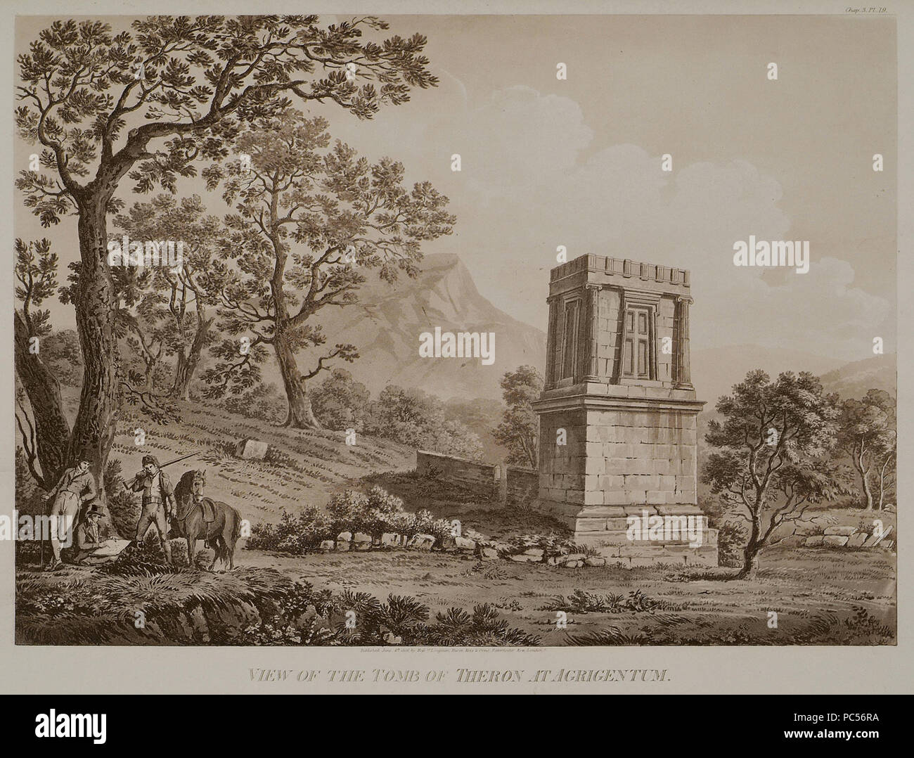 633 View of the Tomb of Theron at Agrigentum - Wilkins William - 1807 ...