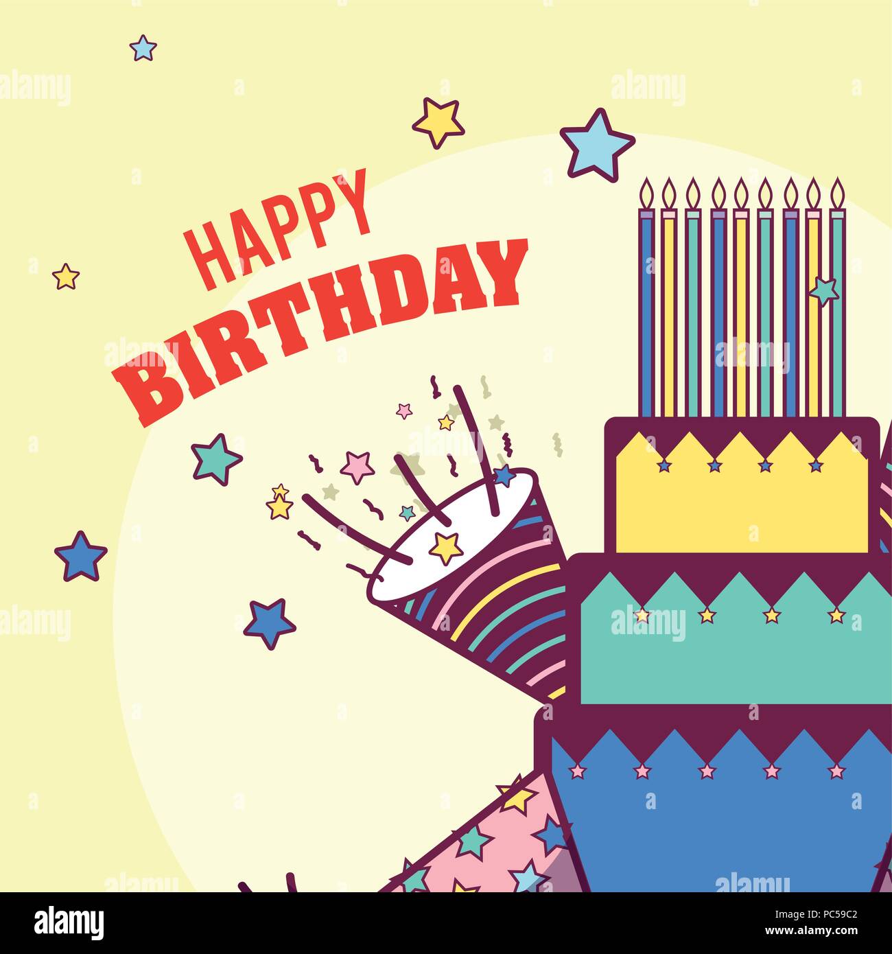 Happy birthday card Stock Vector Image & Art - Alamy