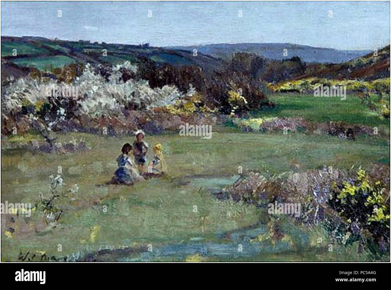 650 William Stewart Macgeorge - Figures In A Summer Landscape 1900 ...