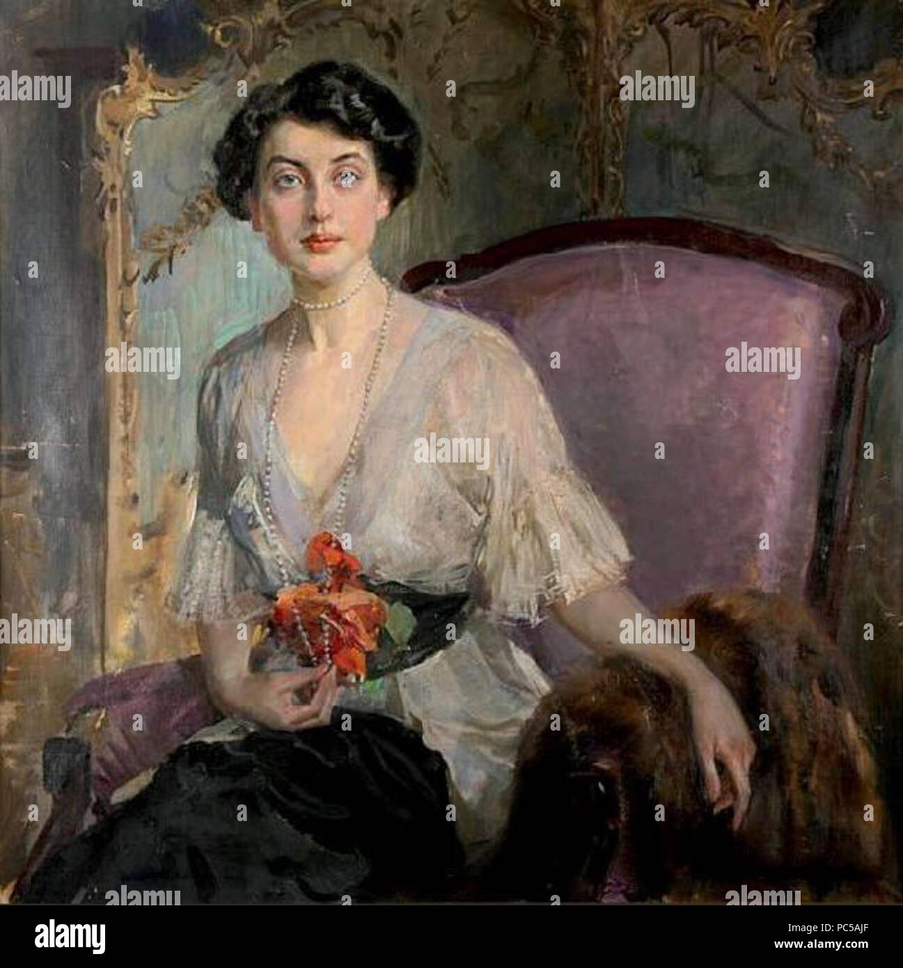 652 Wojciech Kossak - Portret damy 1913 Stock Photo - Alamy