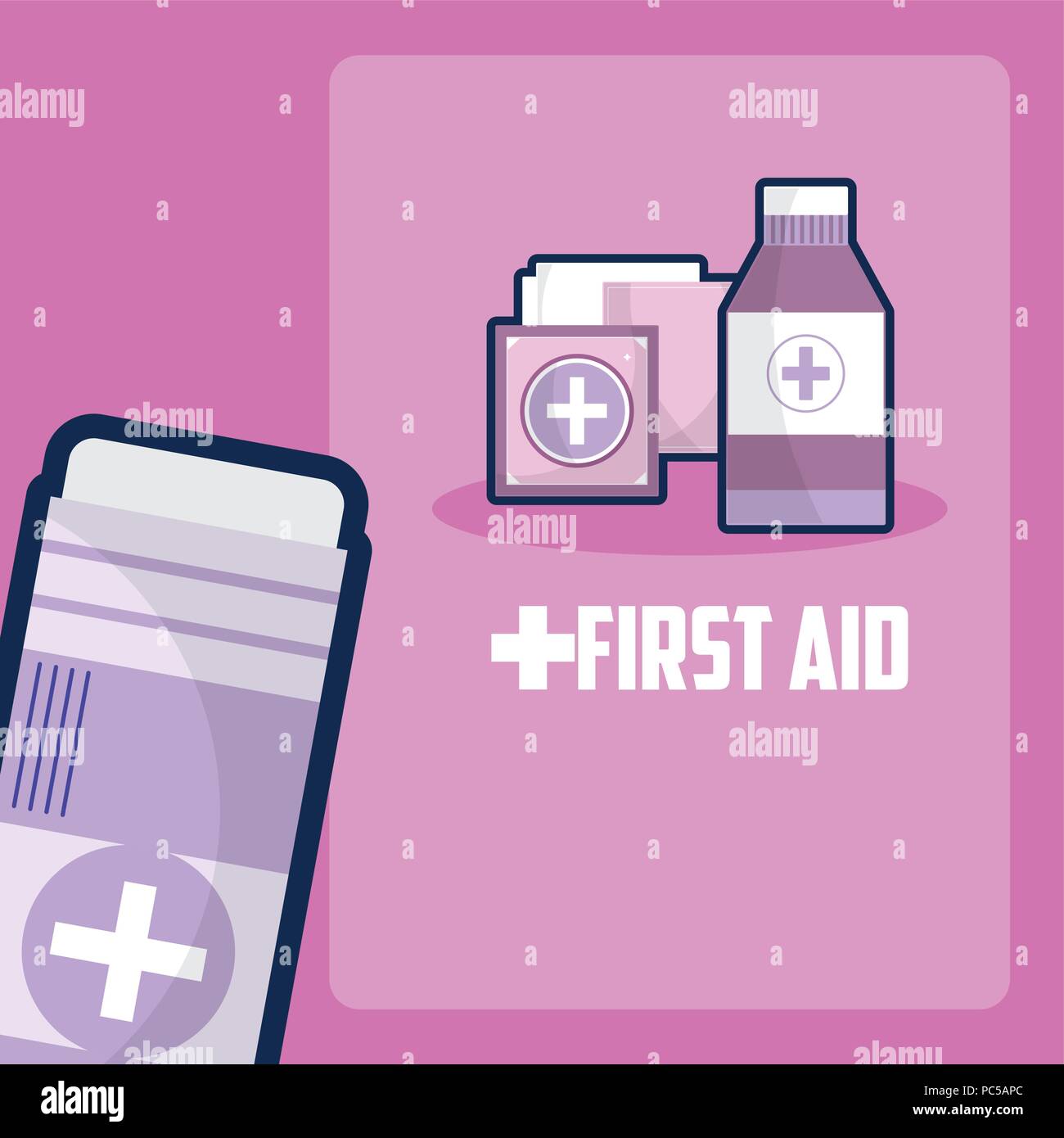 Aid bandages Stock Vector Images - Alamy