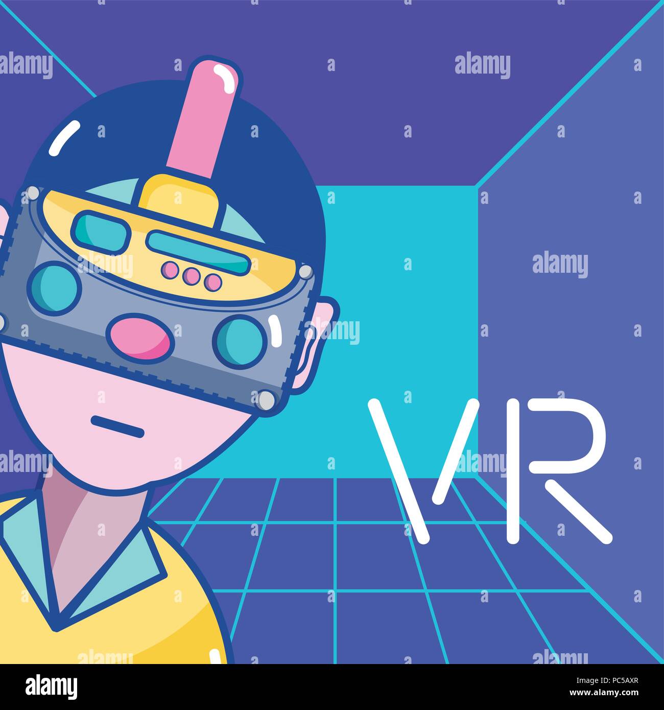Virtual Reality technology cartoons Stock Vector Image & Art - Alamy
