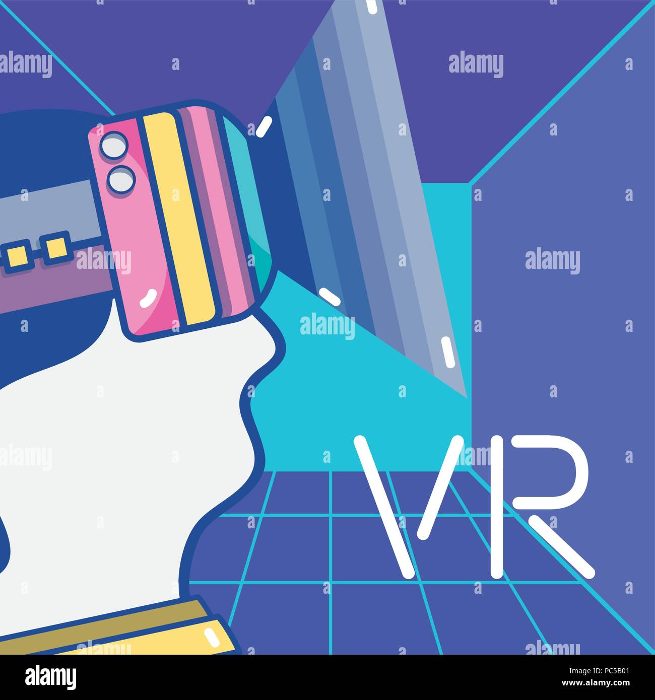 Virtual Reality technology cartoons Stock Vector Image & Art - Alamy