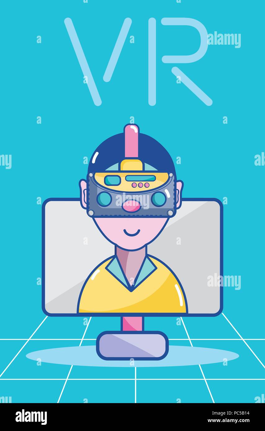 Virtual Reality technology cartoons Stock Vector Image & Art - Alamy