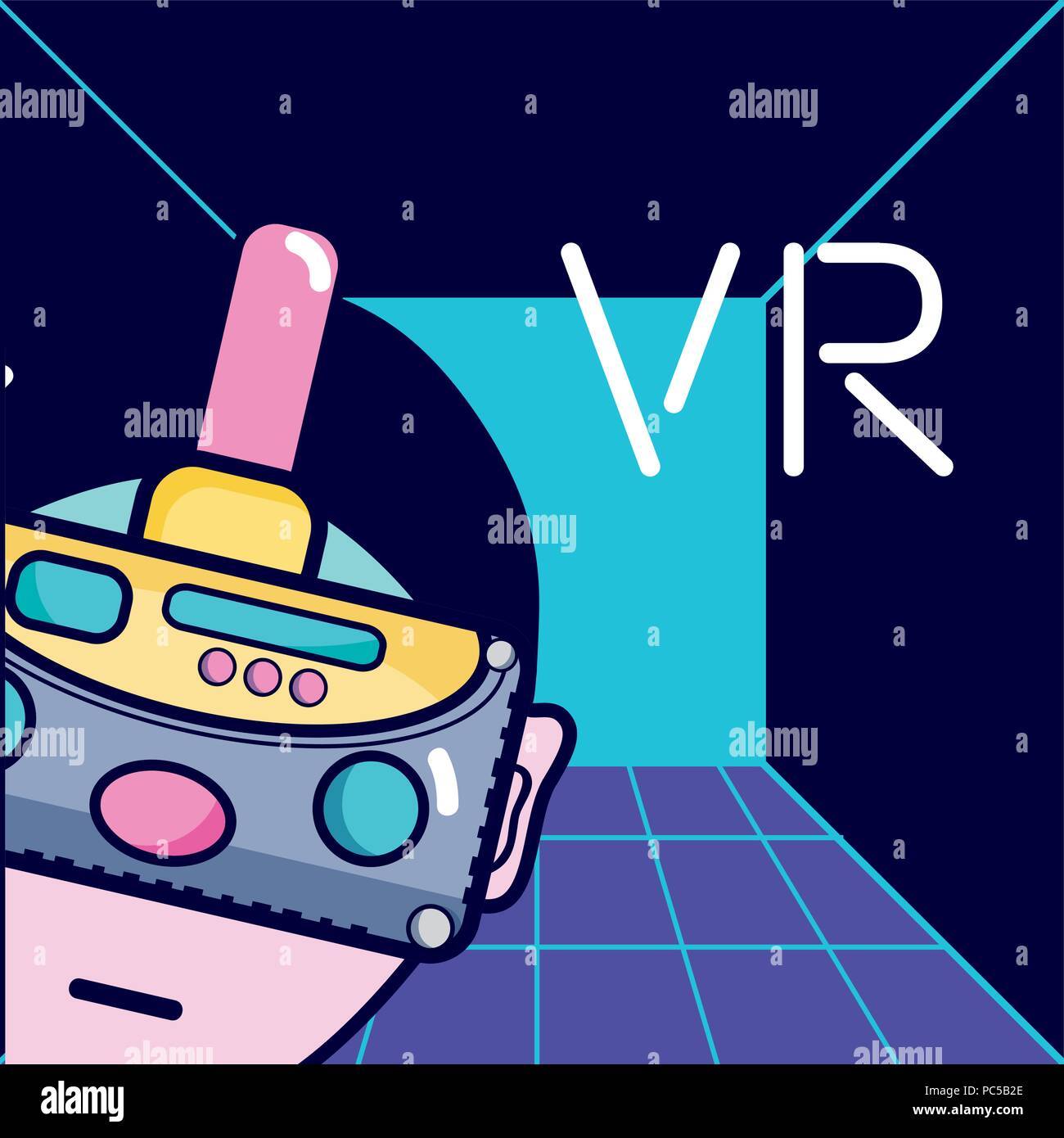 Virtual Reality technology cartoons Stock Vector Image & Art - Alamy