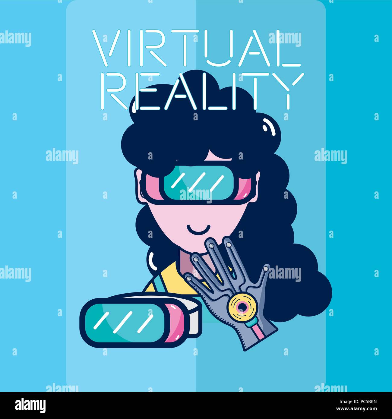 Virtual Reality technology cartoons Stock Vector Image & Art - Alamy