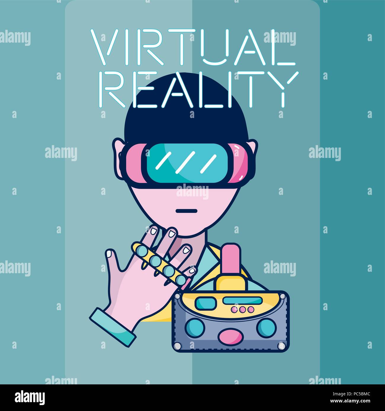 Virtual Reality technology cartoons Stock Vector Image & Art - Alamy