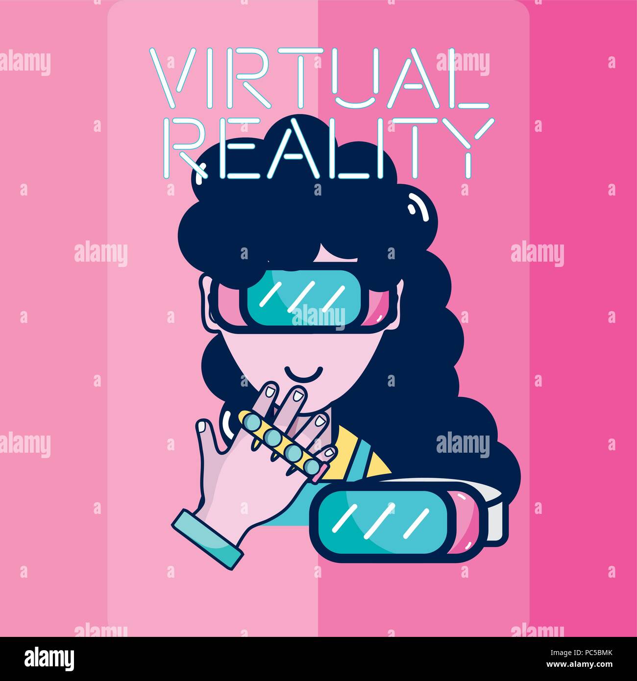 Virtual Reality technology cartoons Stock Vector Image & Art - Alamy