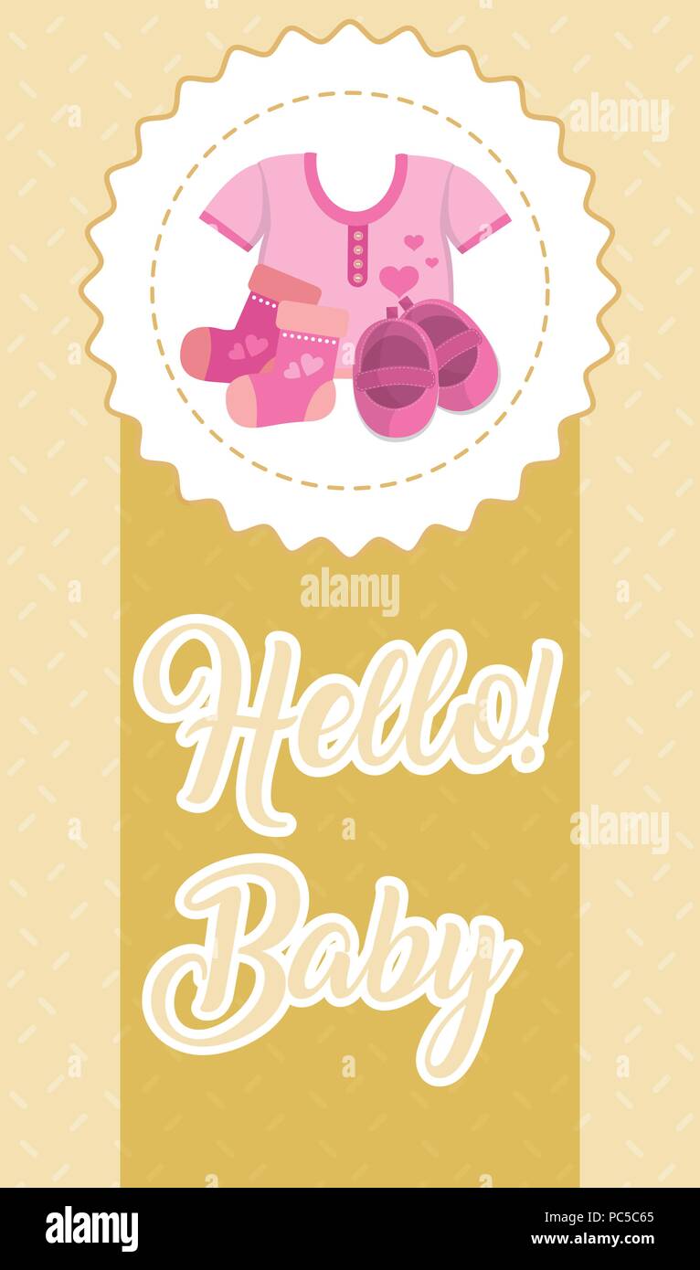 Hello baby card Stock Vector Image & Art - Alamy