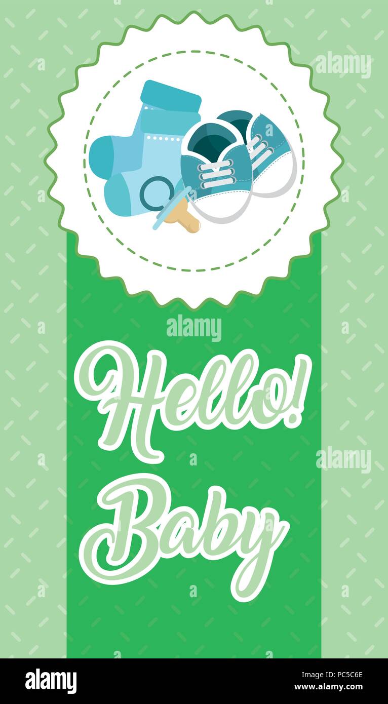 Hello baby card Stock Vector Image & Art - Alamy