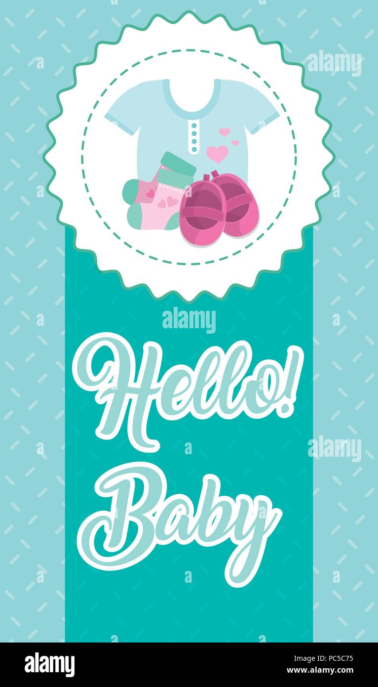 Hello baby card Stock Vector Image & Art - Alamy