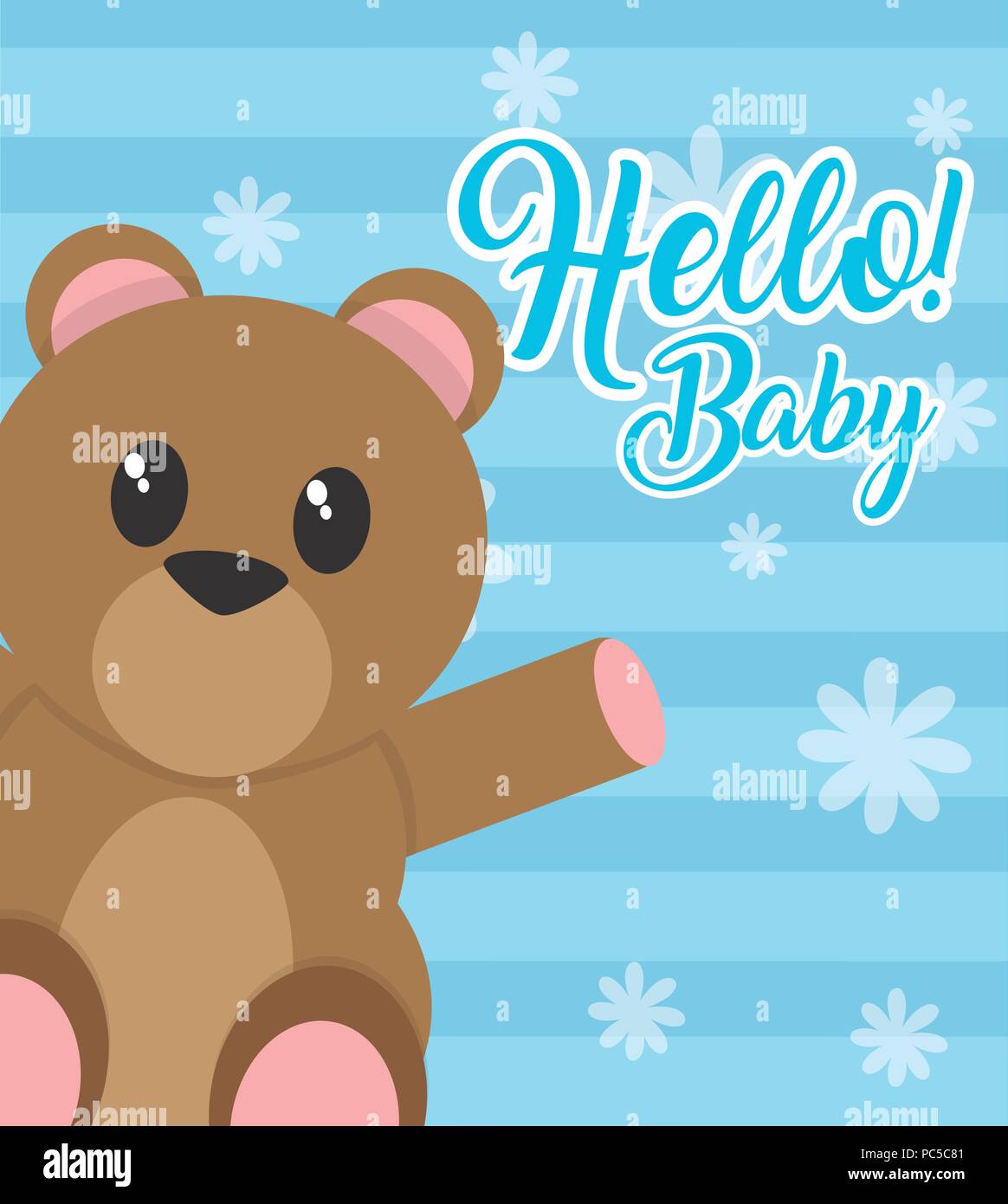 Hello baby card Stock Vector Image & Art - Alamy