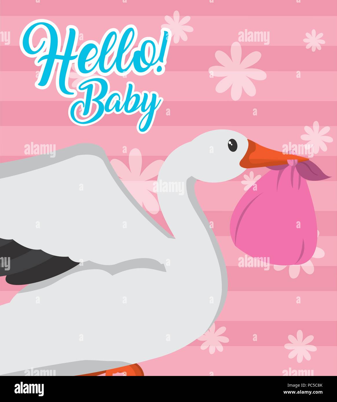 Hello baby card Stock Vector Image & Art - Alamy
