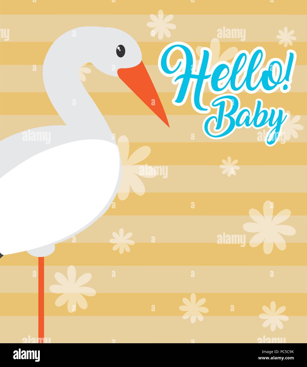 Hello baby card Stock Vector Image & Art - Alamy