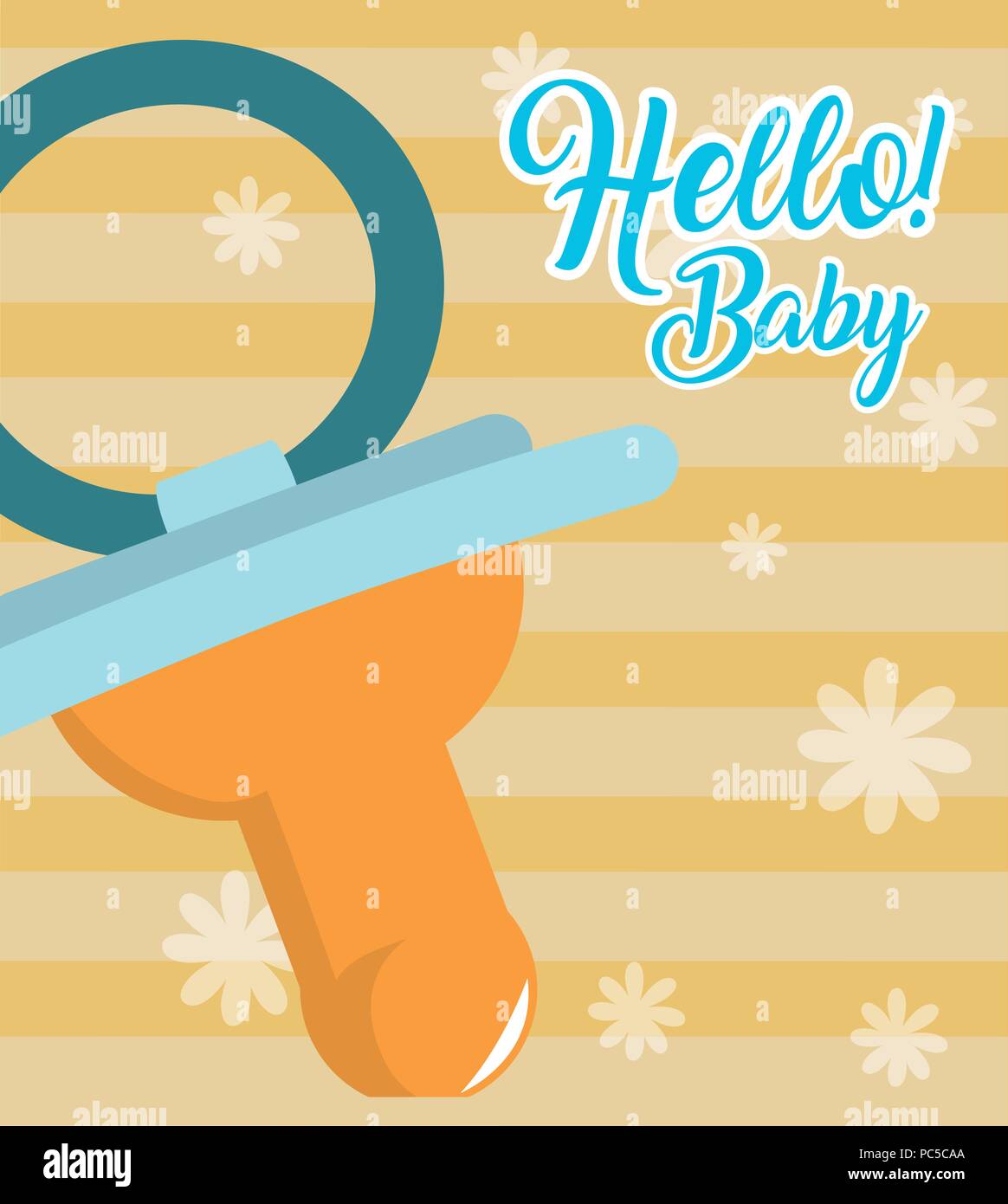 Hello baby card Stock Vector Image & Art - Alamy