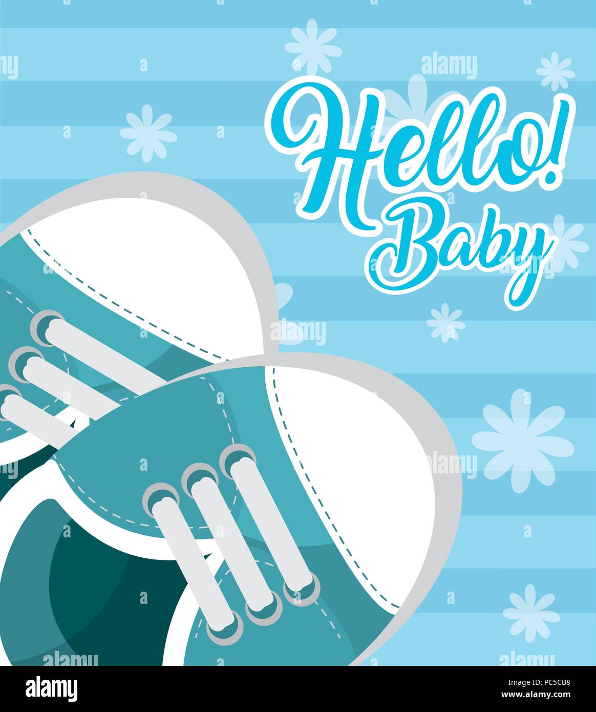 Hello baby card Stock Vector Image & Art - Alamy