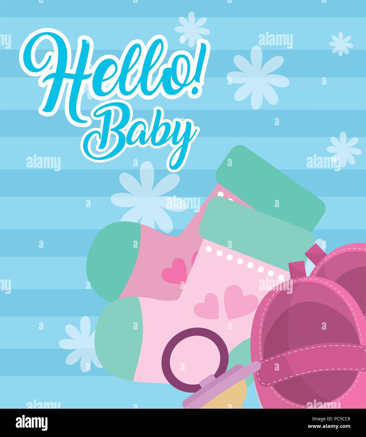 Hello baby card Stock Vector Image & Art - Alamy