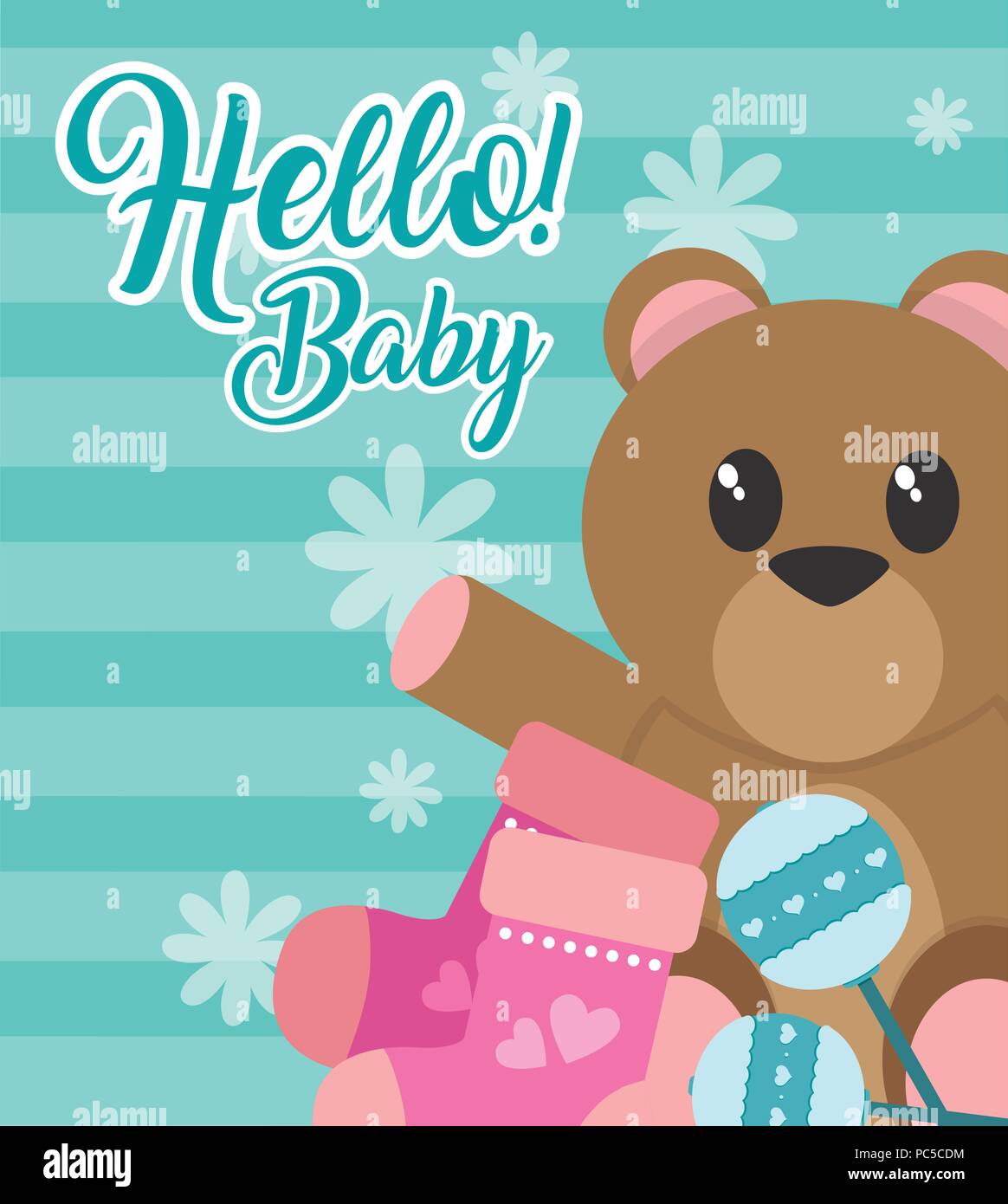 Hello baby card Stock Vector Image & Art - Alamy