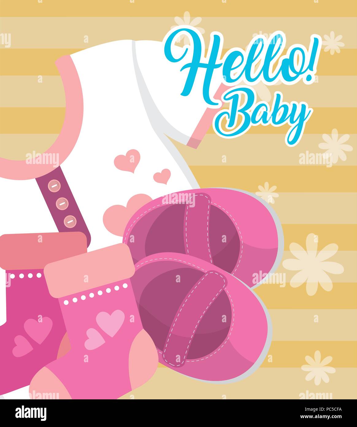 Hello baby card Stock Vector Image & Art - Alamy