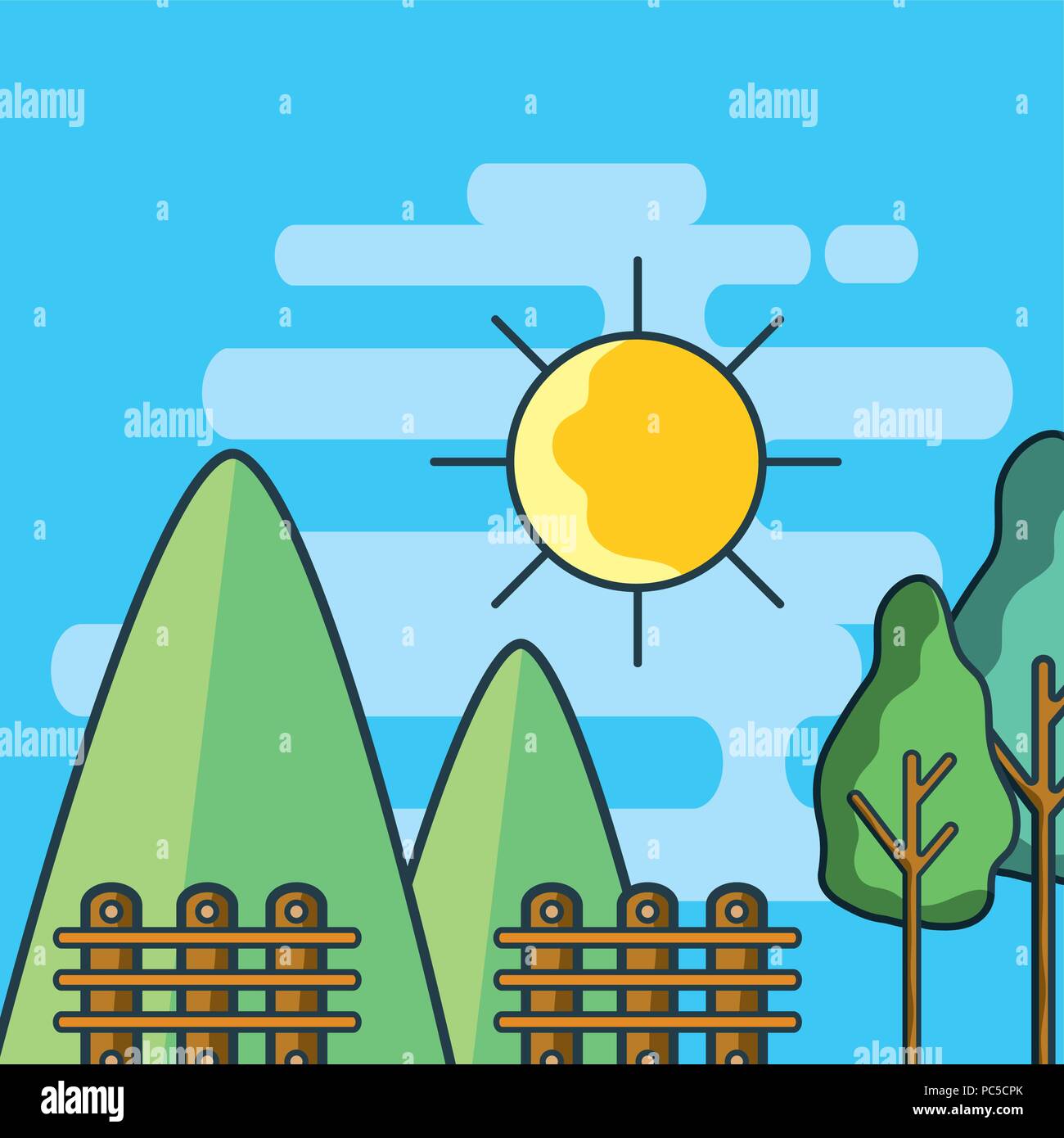 Landscape environment scenery Stock Vector Image & Art - Alamy