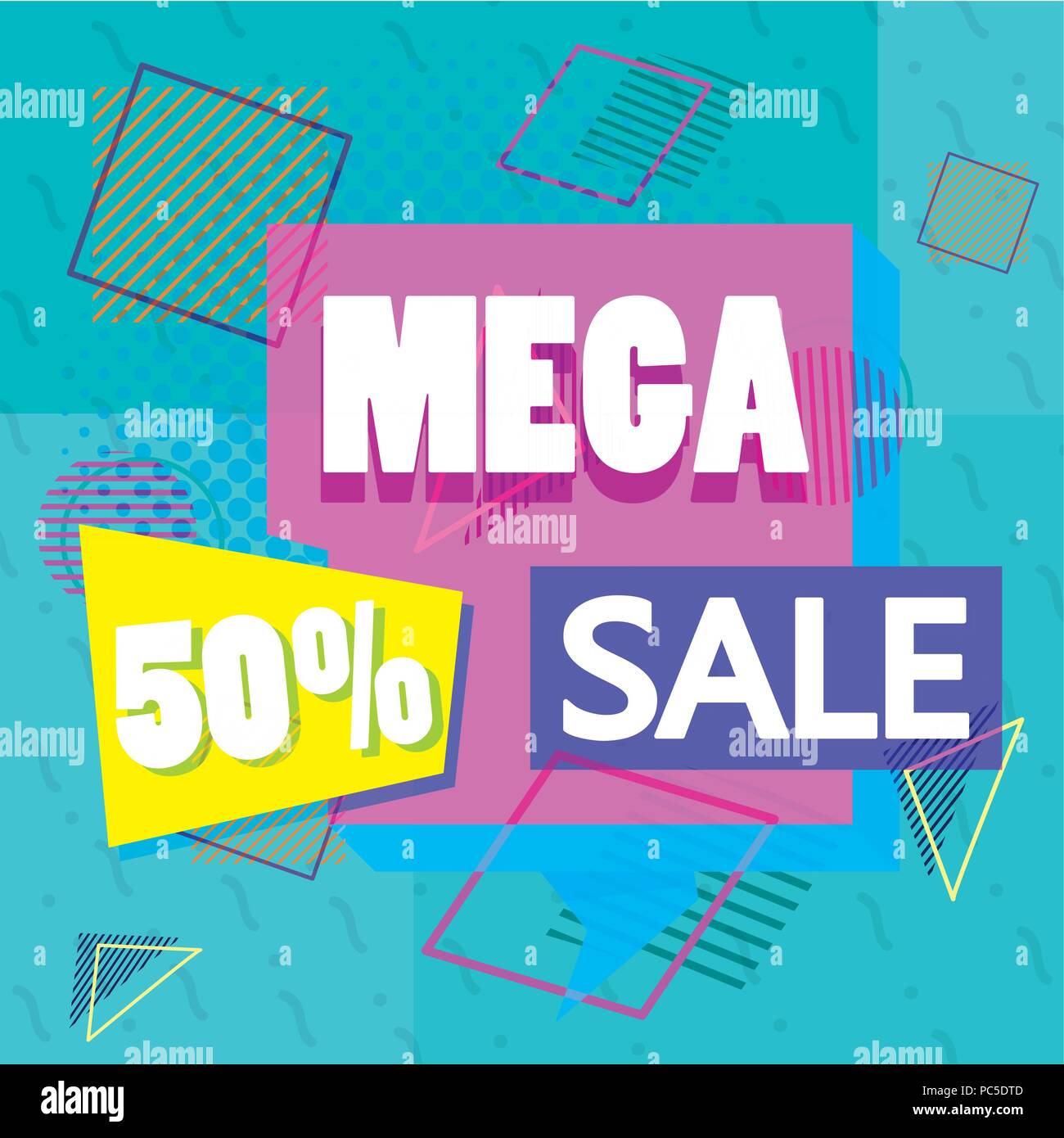 Mega discounts sale flyer Stock Vector Images - Alamy