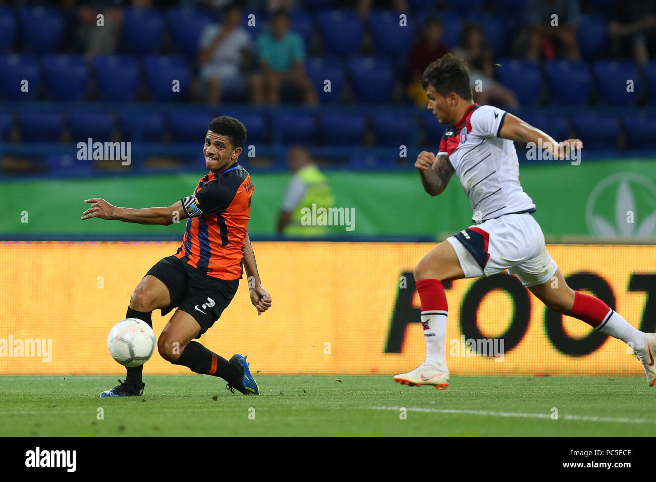 JULY 29, 2018 - KHARKIV, UKRAINE: Captain Taison Barcellos Freda makes ...