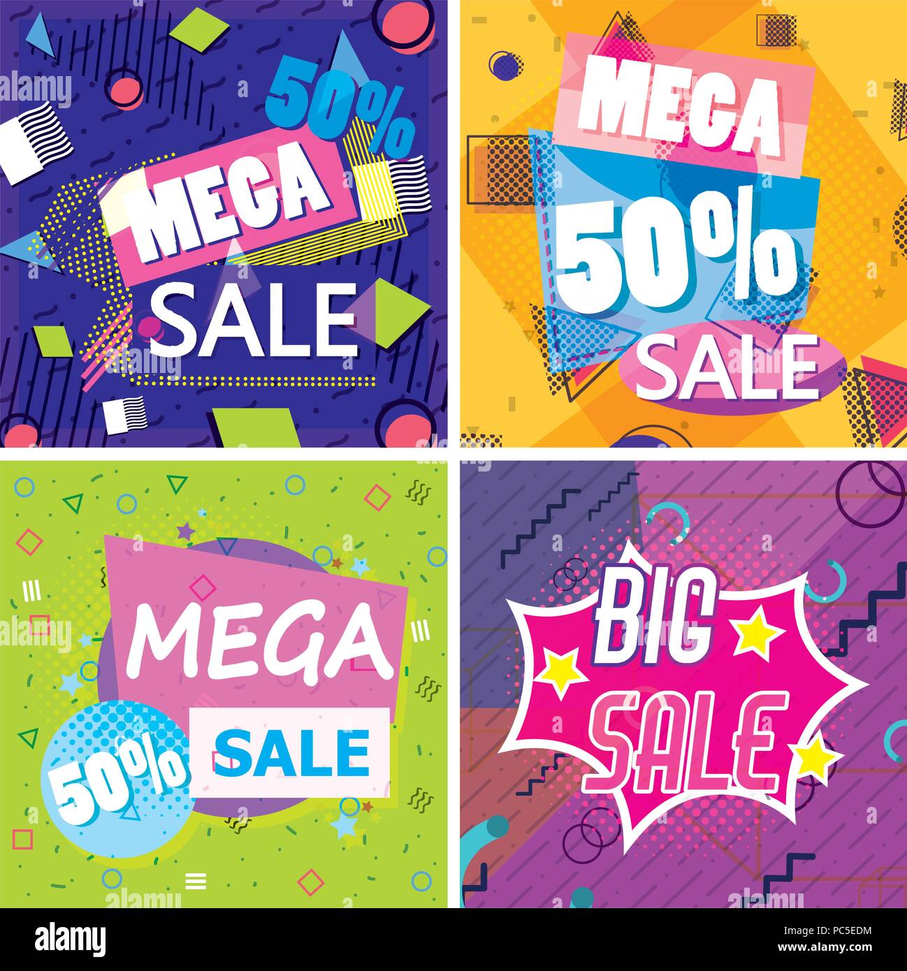 Mega posters Stock Vector Images - Alamy