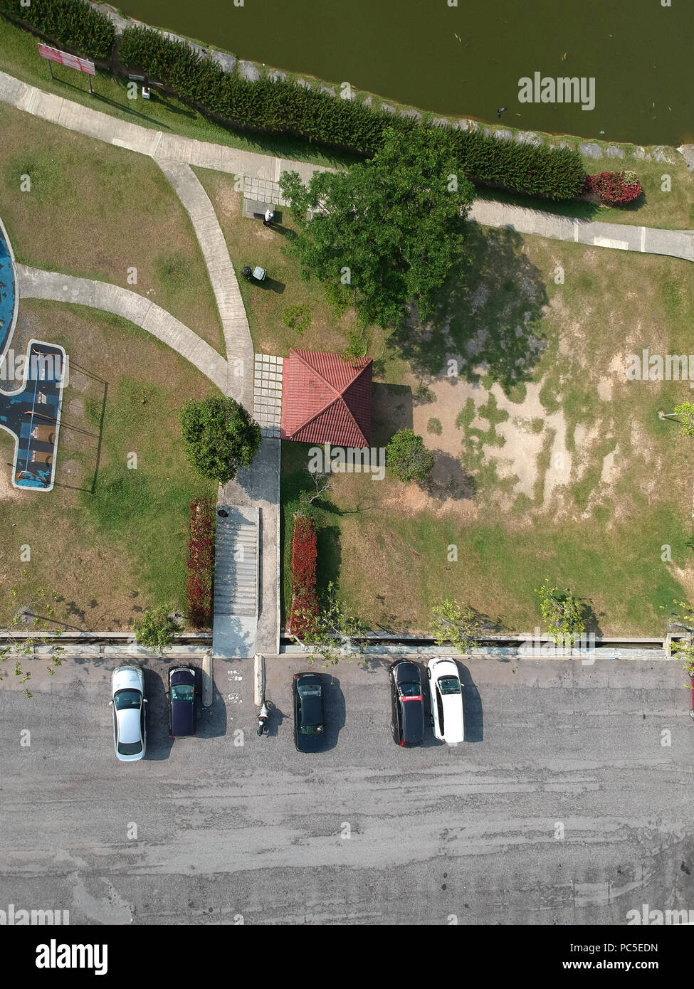 aerial view of parking lots Stock Photo - Alamy