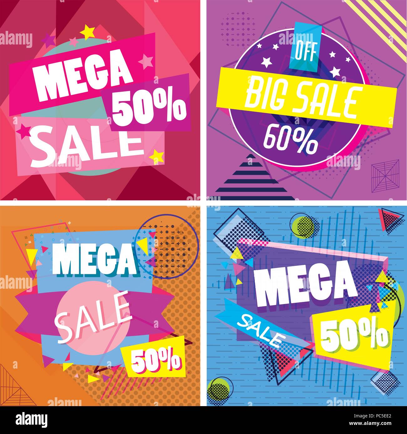Mega posters Stock Vector Images - Alamy