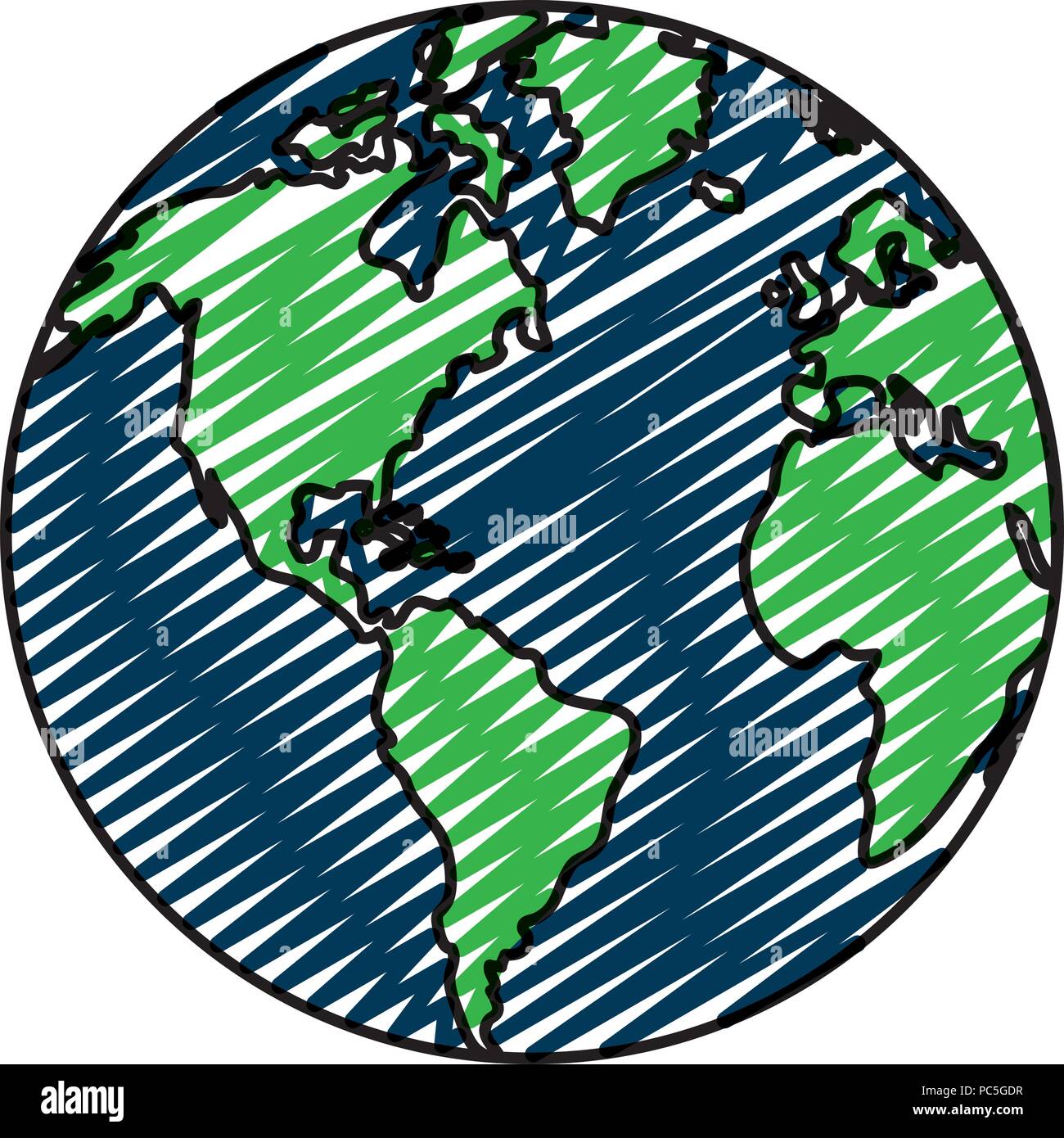 doodle global earth planet geography continent Stock Vector Image & Art ...