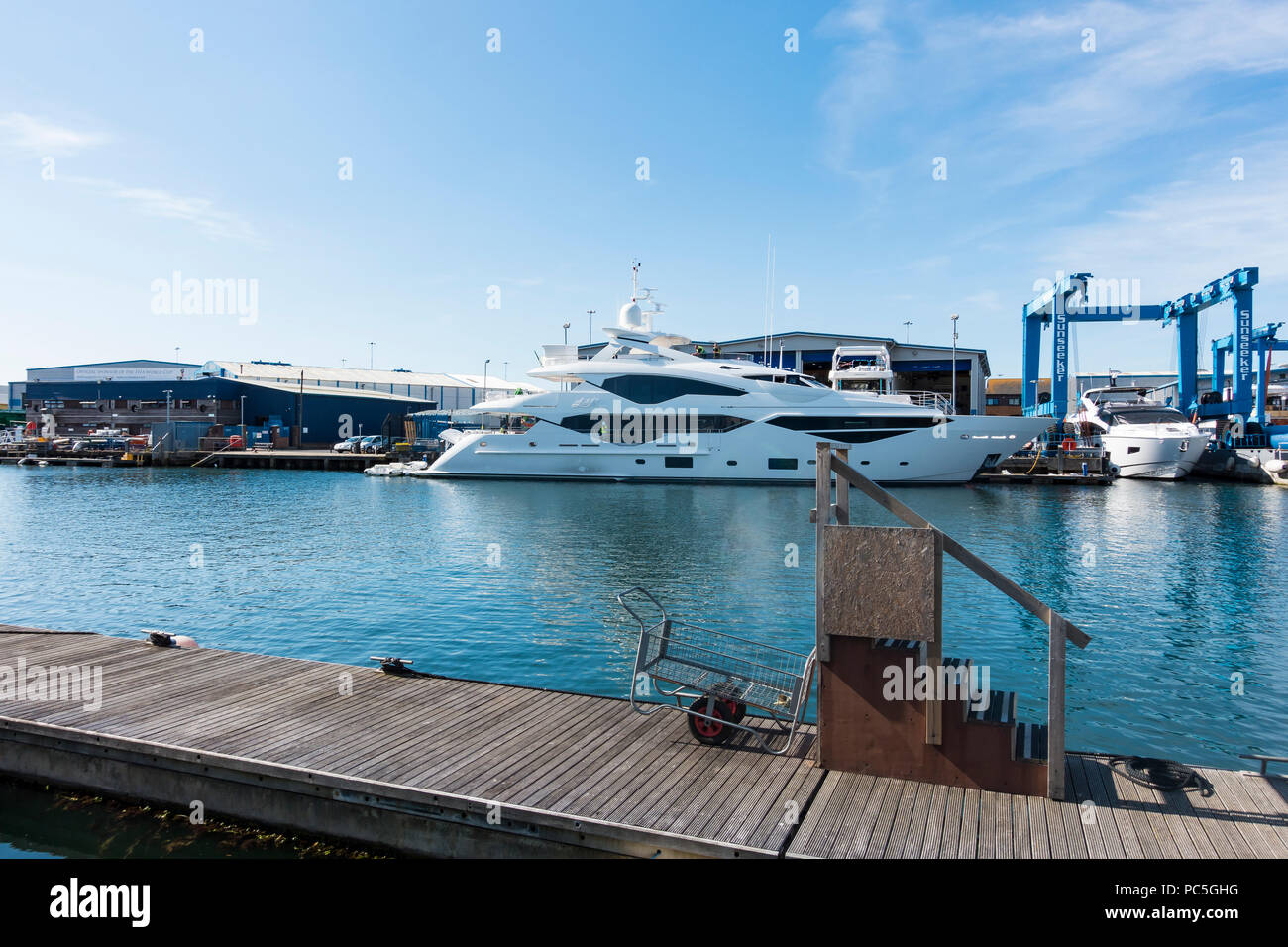 Sunseeker luxury motor yachts at the Sunseeker International ...