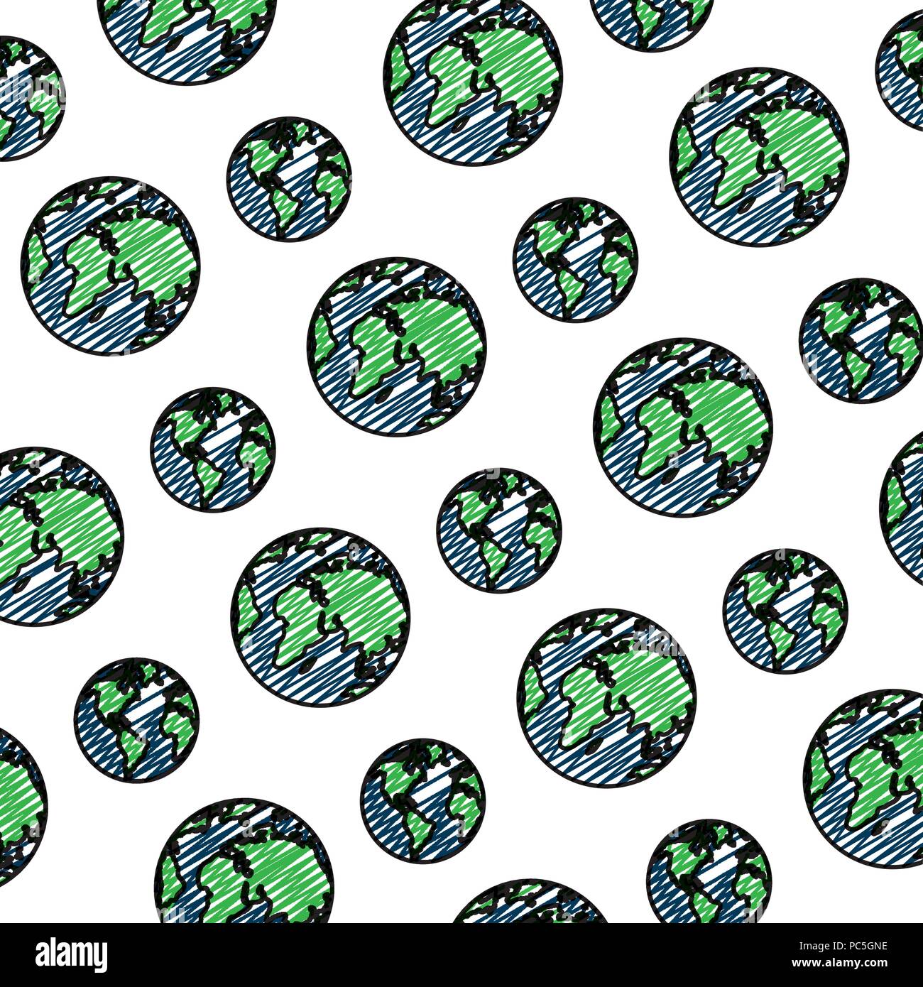 doodle global earth planet map background Stock Vector Image & Art - Alamy