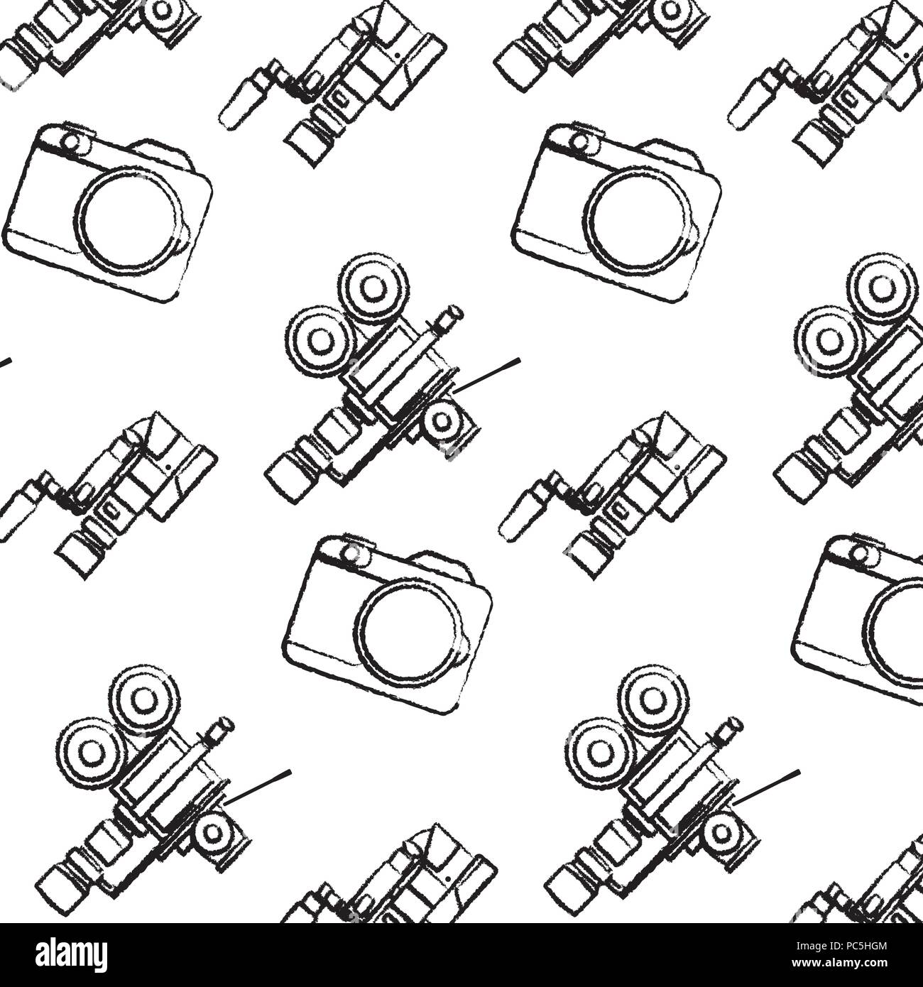 grunge video recorders film technology background Stock Vector Image ...