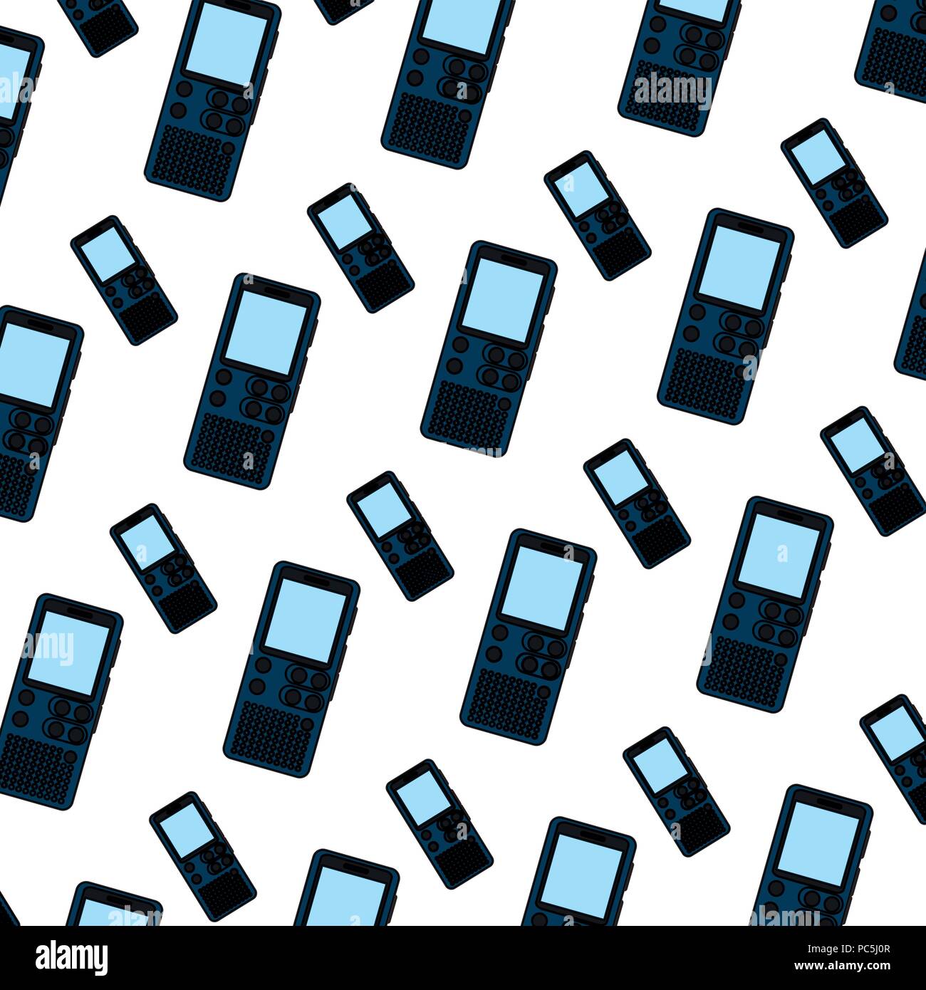 color digital voice recorder equipment background Stock Vector Image ...