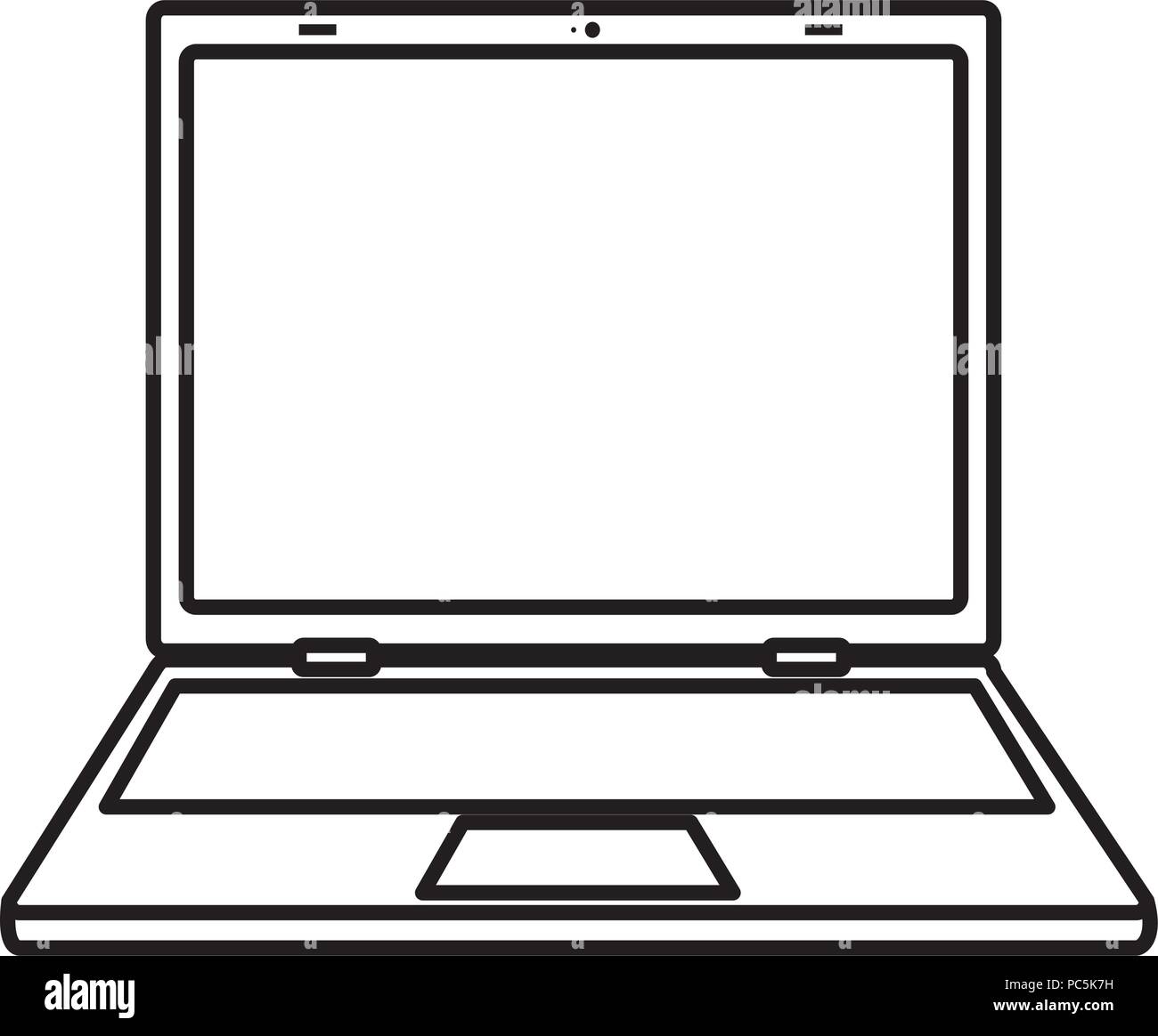 line electronic screen laptop technology information Stock Vector Image ...