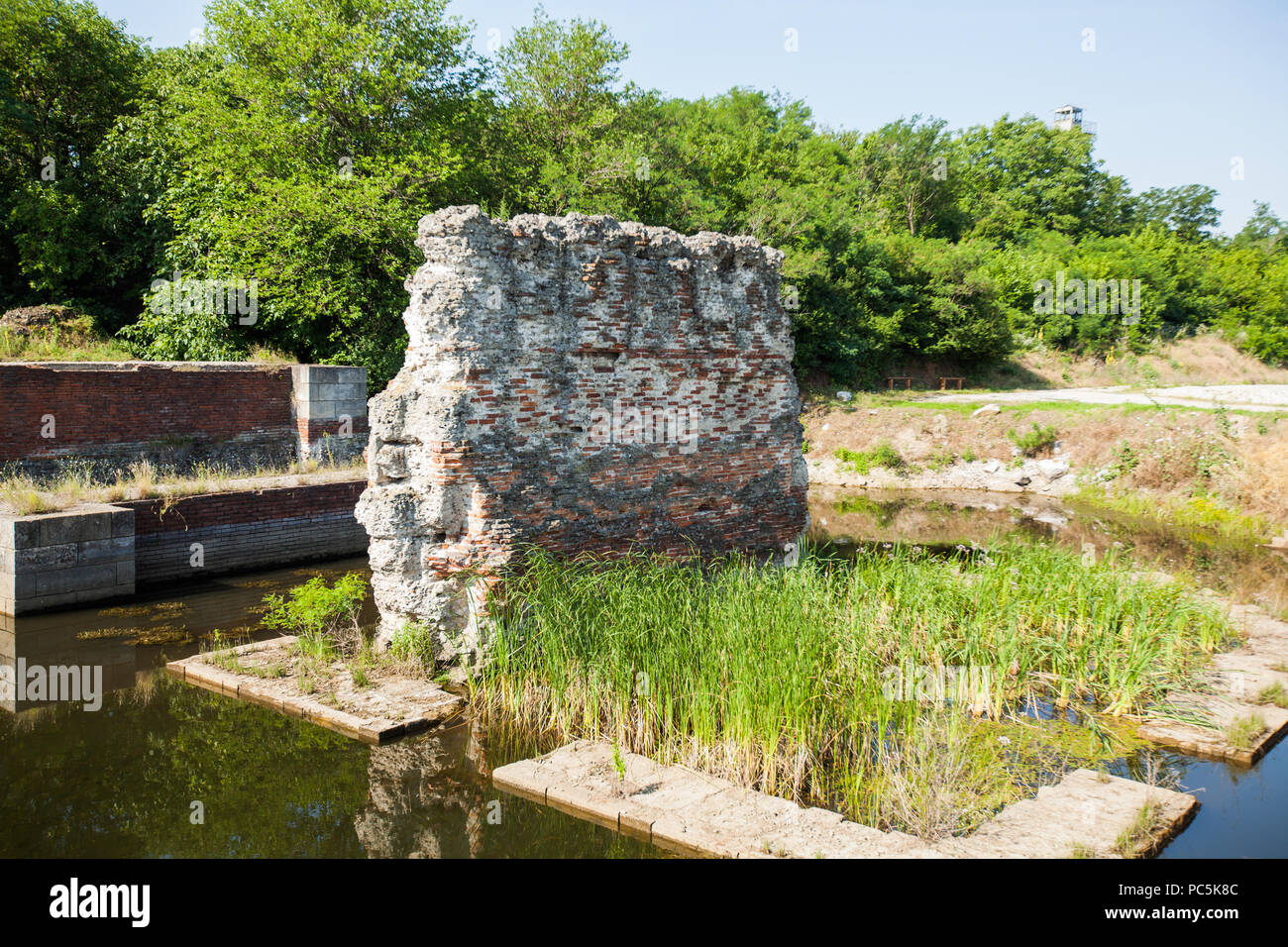The Remains of old monumental bridge from Roman period during emperor ...