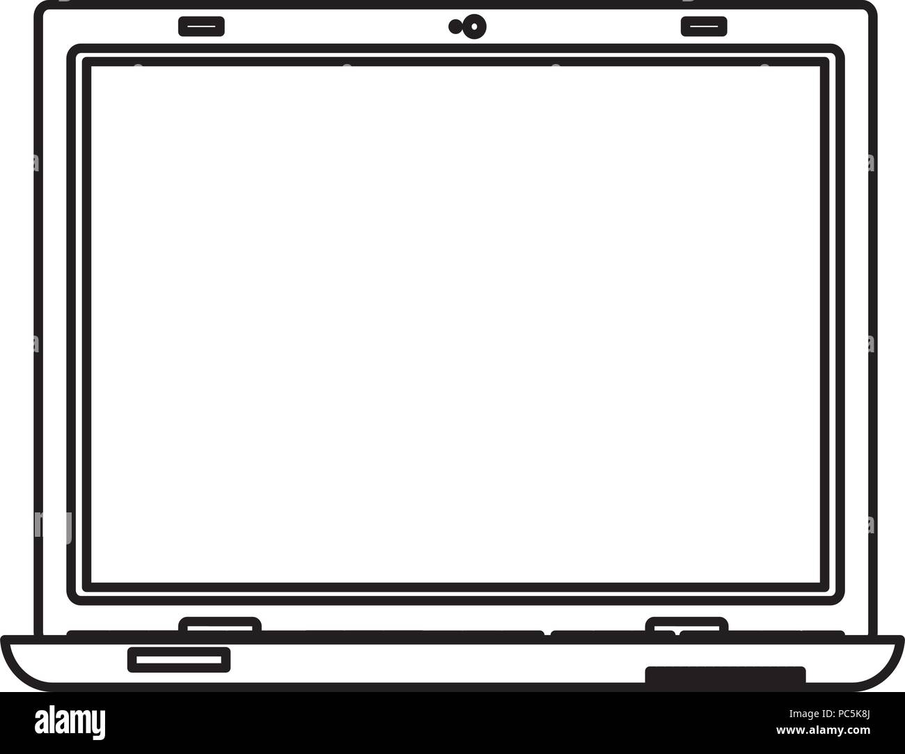 line electronic screen lapto database technology Stock Vector Image ...