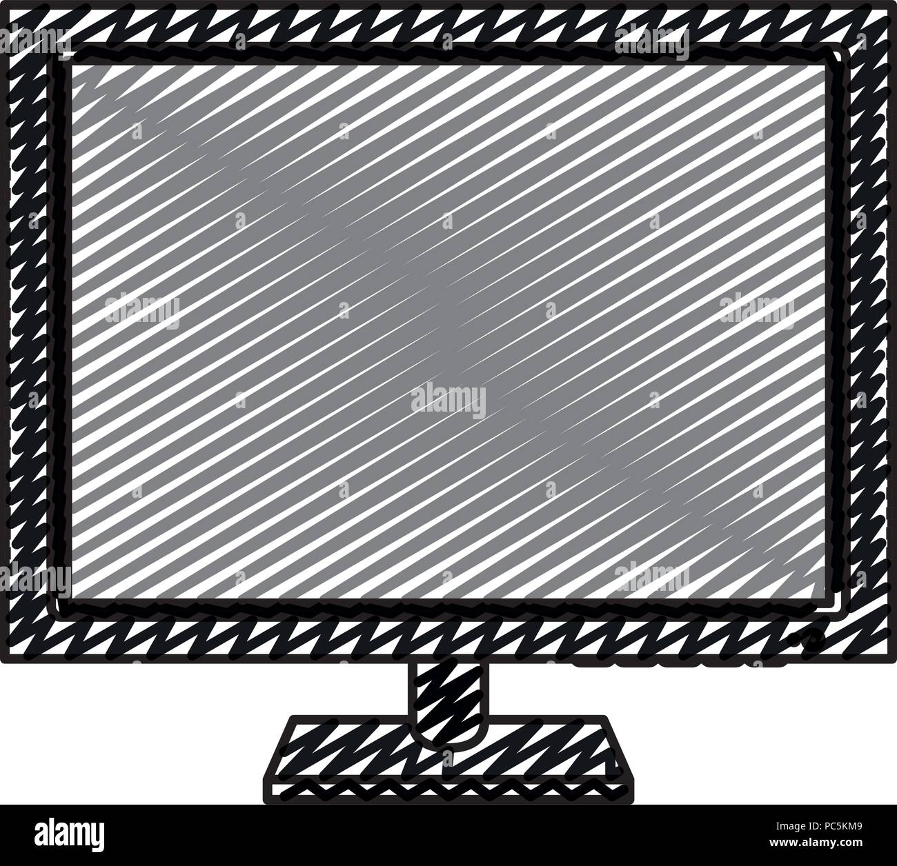 doodle electronic computer screen technology information Stock Vector ...