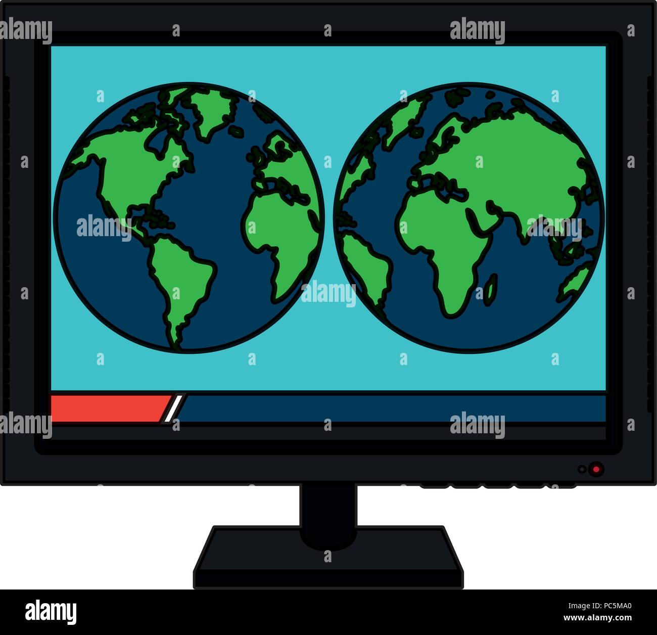 color electronic screen computer technology service Stock Vector Image ...