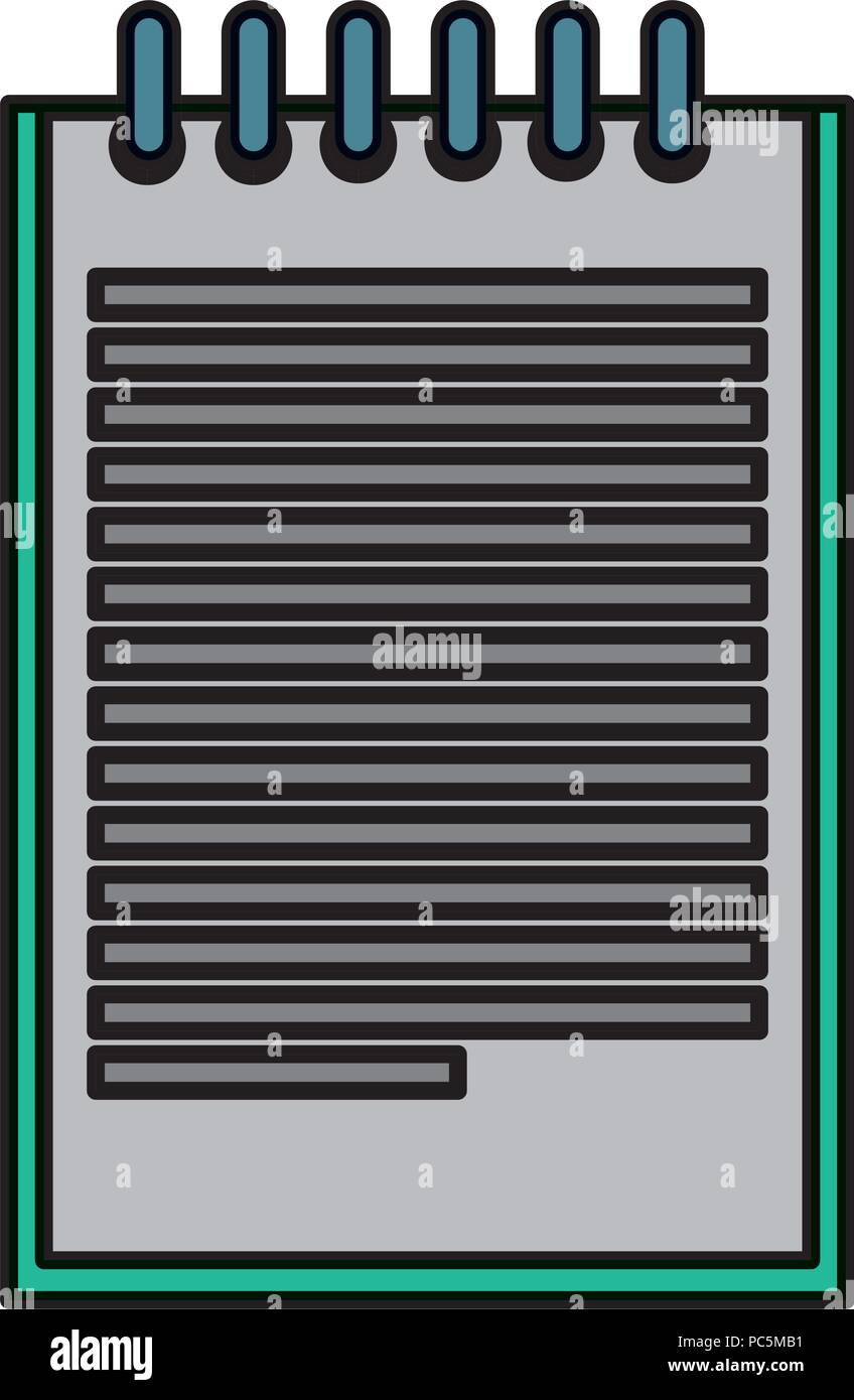 color office notebook sheets notes information Stock Vector Image & Art ...